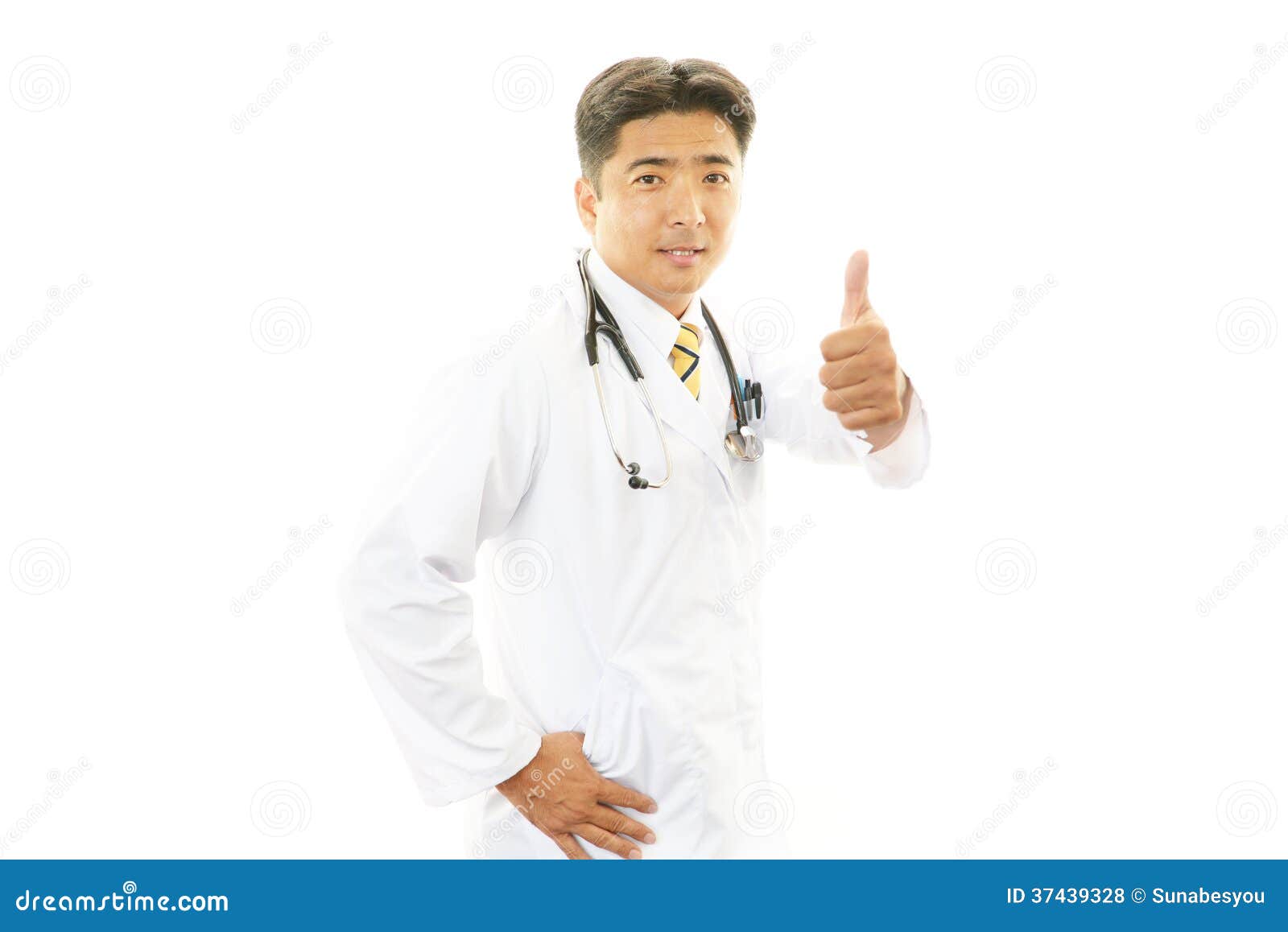 Doctor Showing Thumbs Up Sign Stock Photo - Image of clean, happy: 37439328