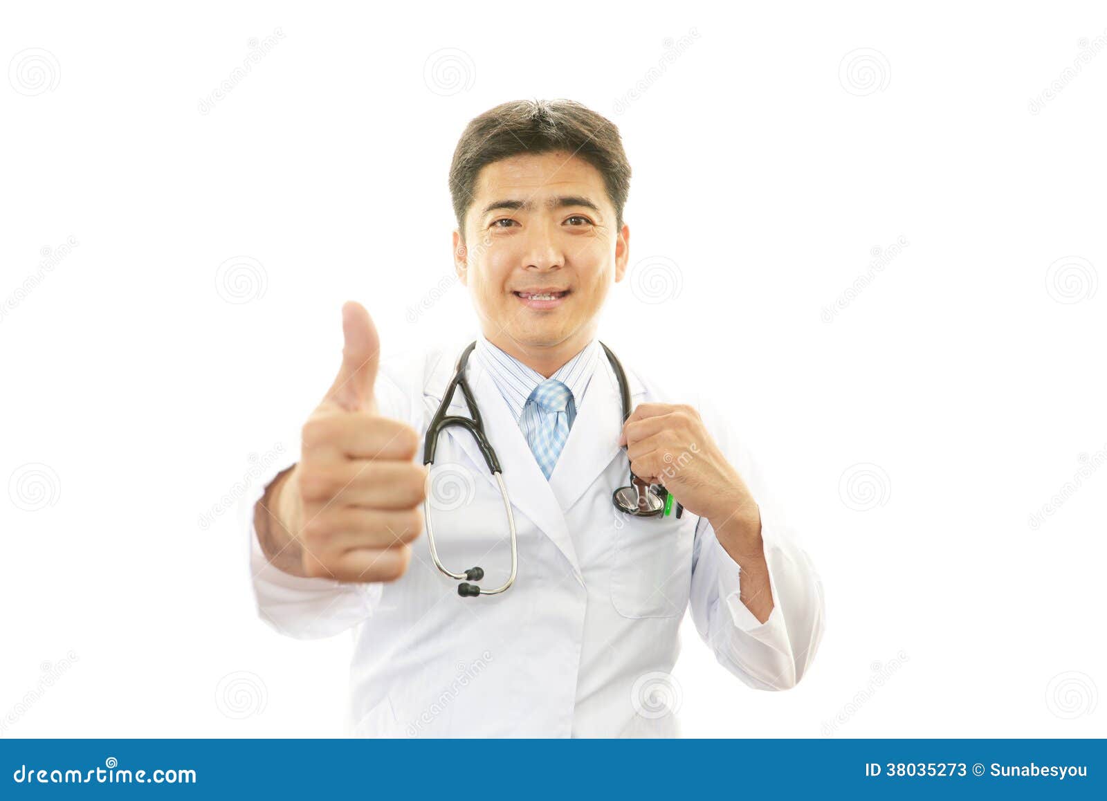 Doctor Showing Thumbs Up Sign Stock Image - Image of handsome, care ...