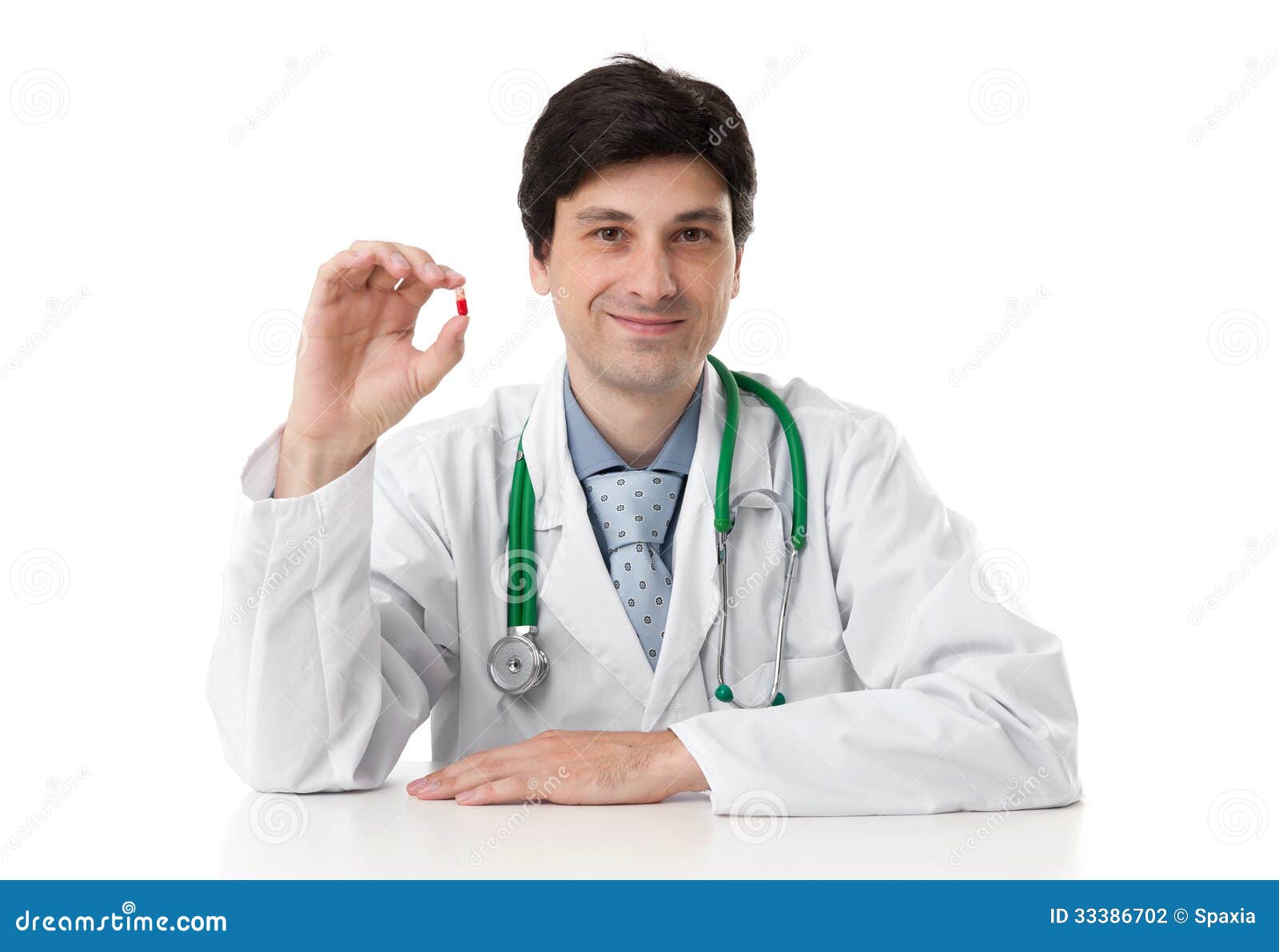 Doctor shows a pill stock photo. Image of hand, professional - 33386702