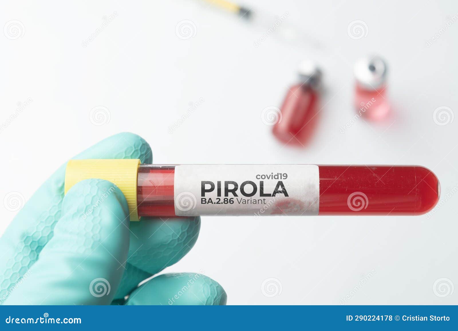 Doctor Shows a Sample of the Pirola Variant (BA.2 Stock Photo - Image ...