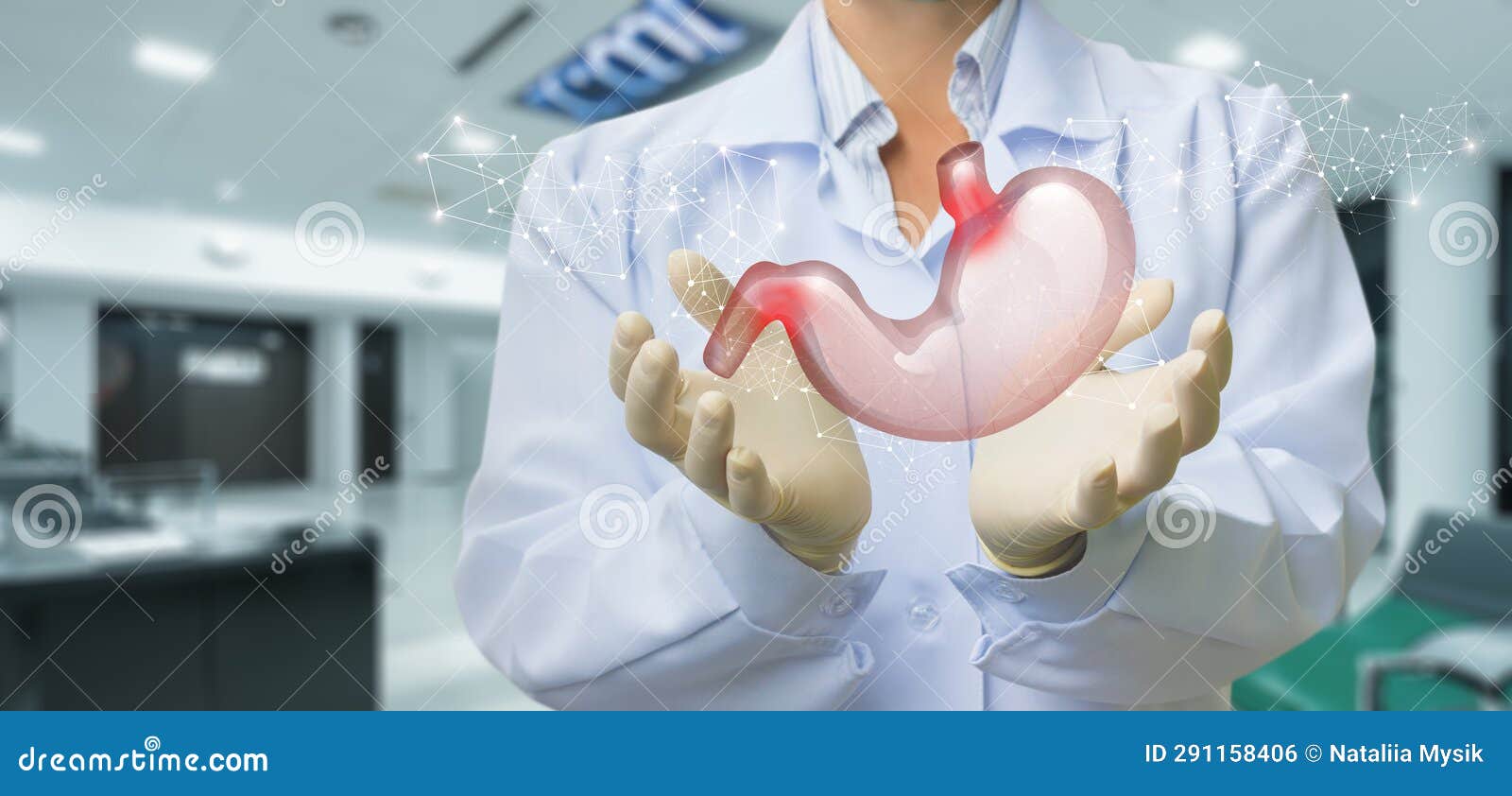 Stomach Problems Concept Photo. 3D Figure Of Stomach And Duodenum Is ...