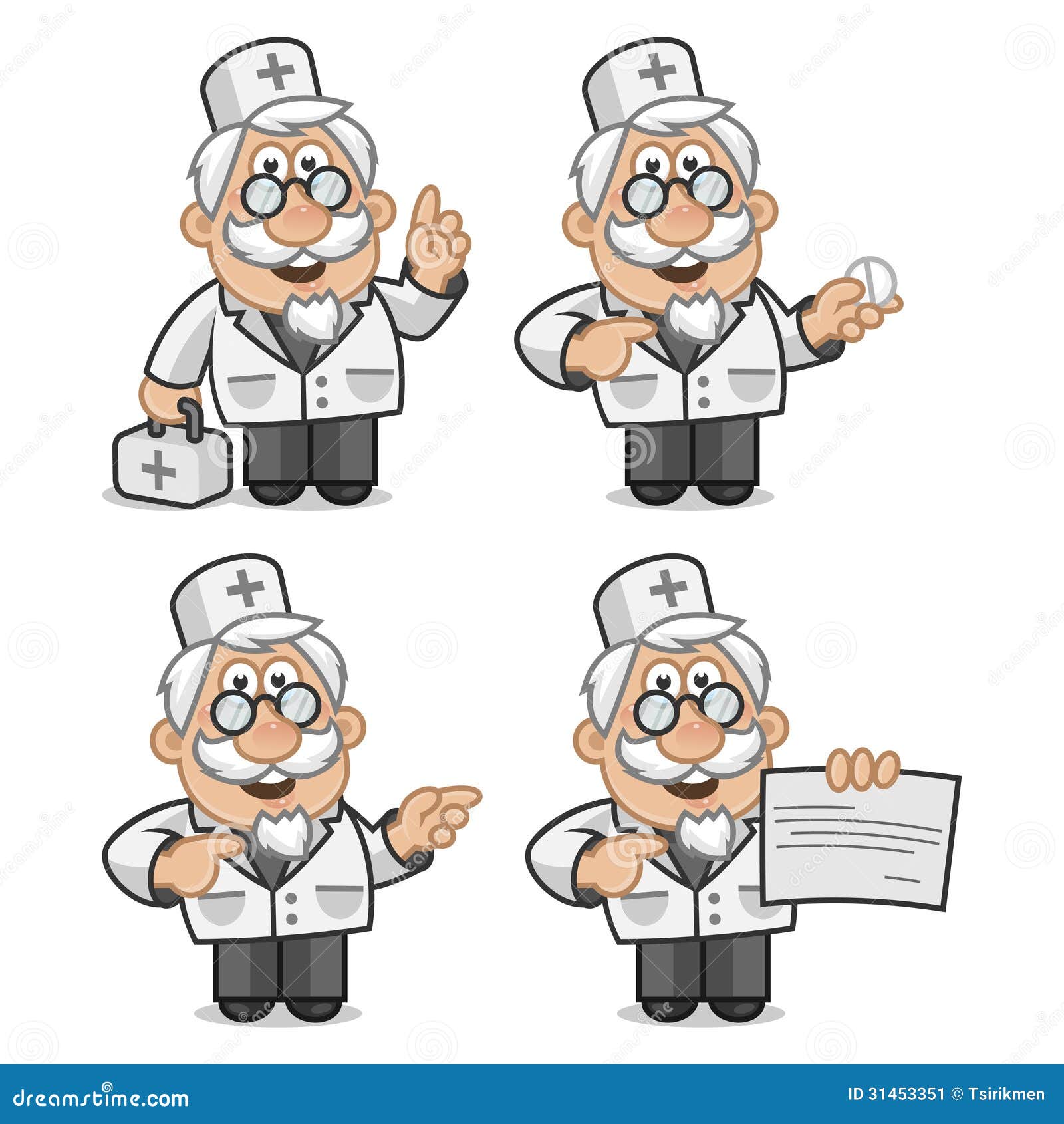 Doctor shows and tells stock vector. Illustration of background - 31453351