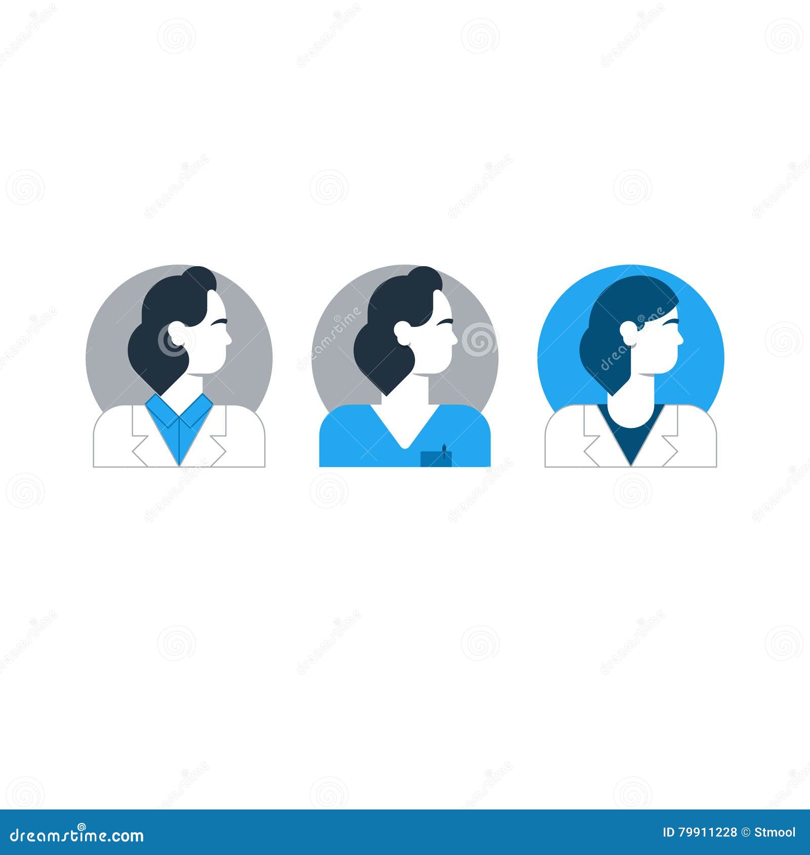 Doctor side view stock vector. Illustration of clinic - 79911228