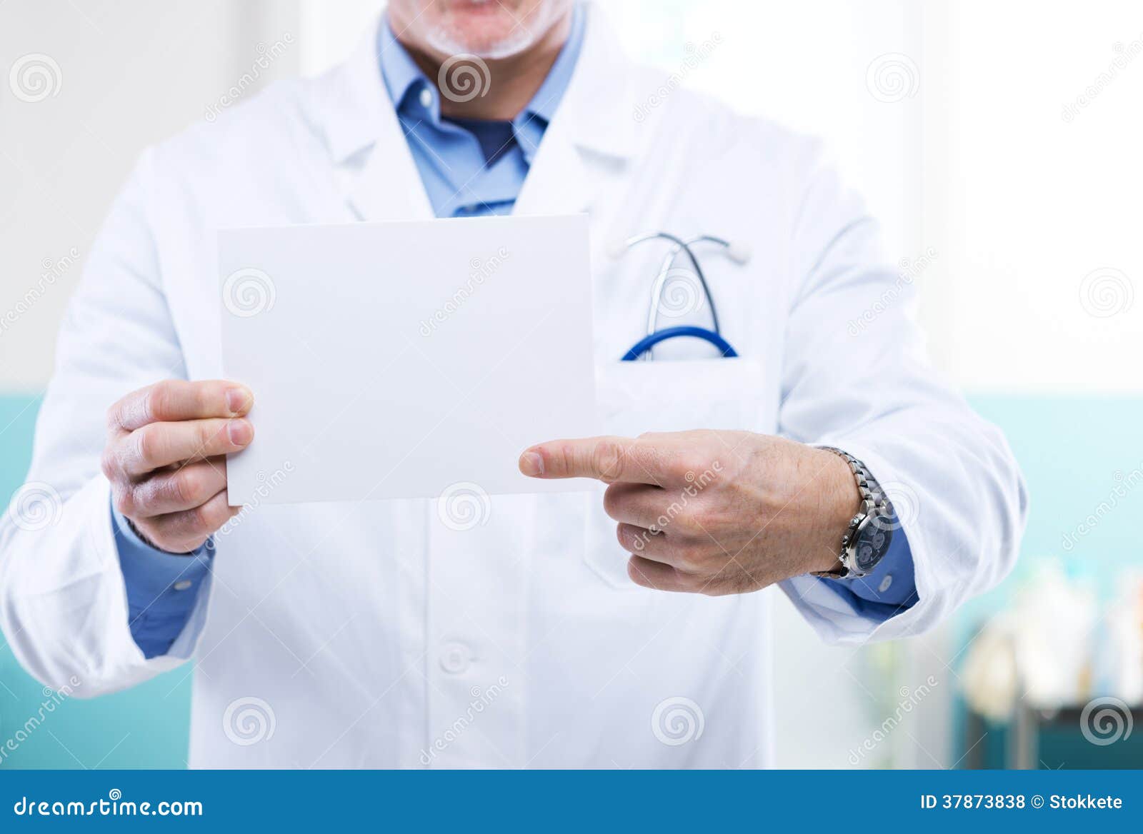 Doctor with sign stock photo. Image of empty, advertisement - 37873838