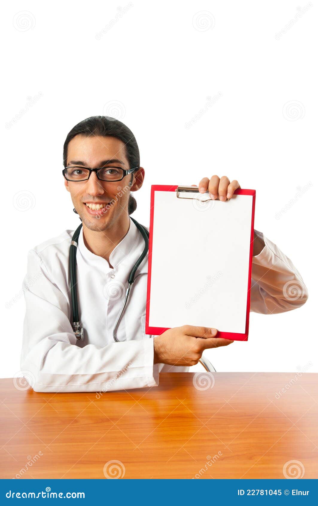 Doctor sitting at the desk stock image. Image of healthcare - 22781045
