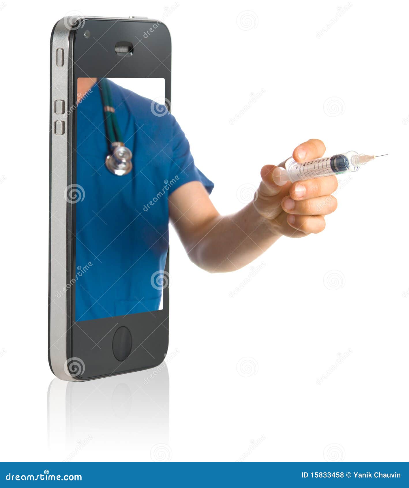 Doctor on Smart Phone stock photo. Image of internet - 15833458