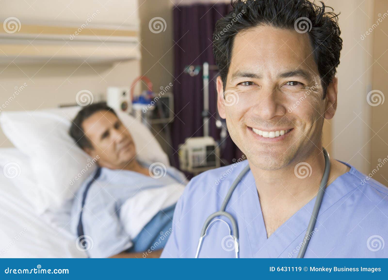 Doctor Smiling in Patients Room Stock Image - Image of problems, adult ...