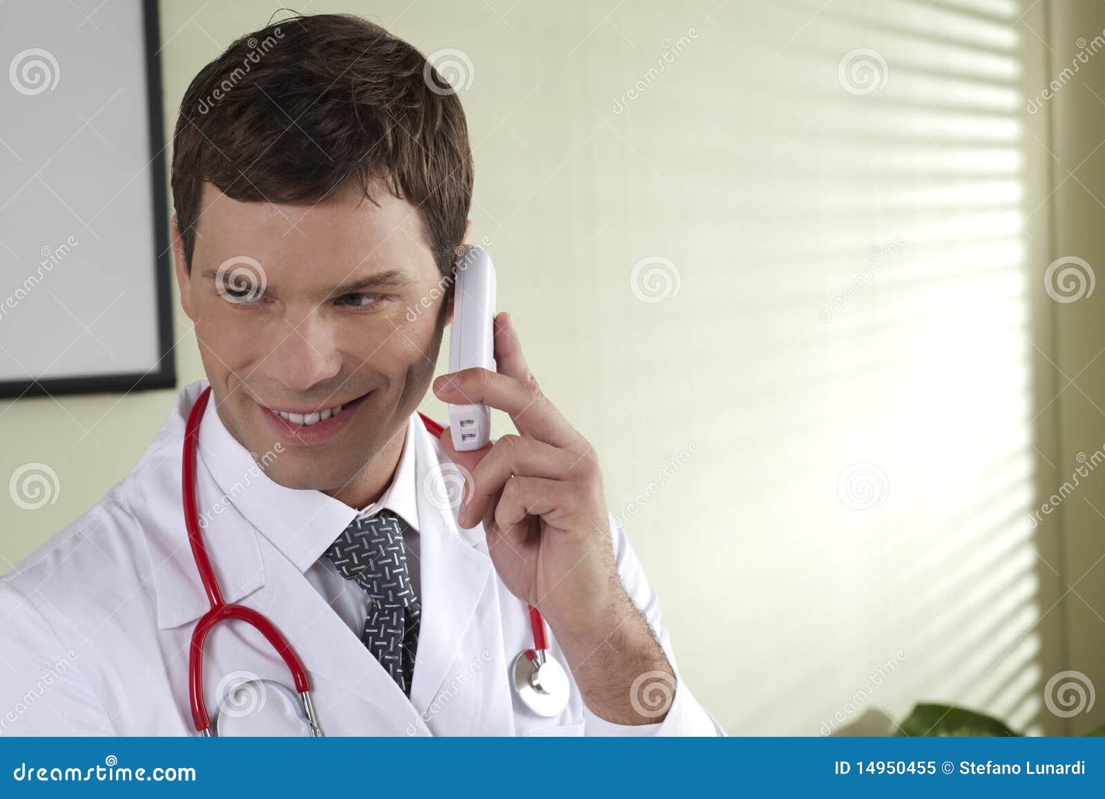Doctor Speaking on the Phone Stock Image - Image of horizontal ...