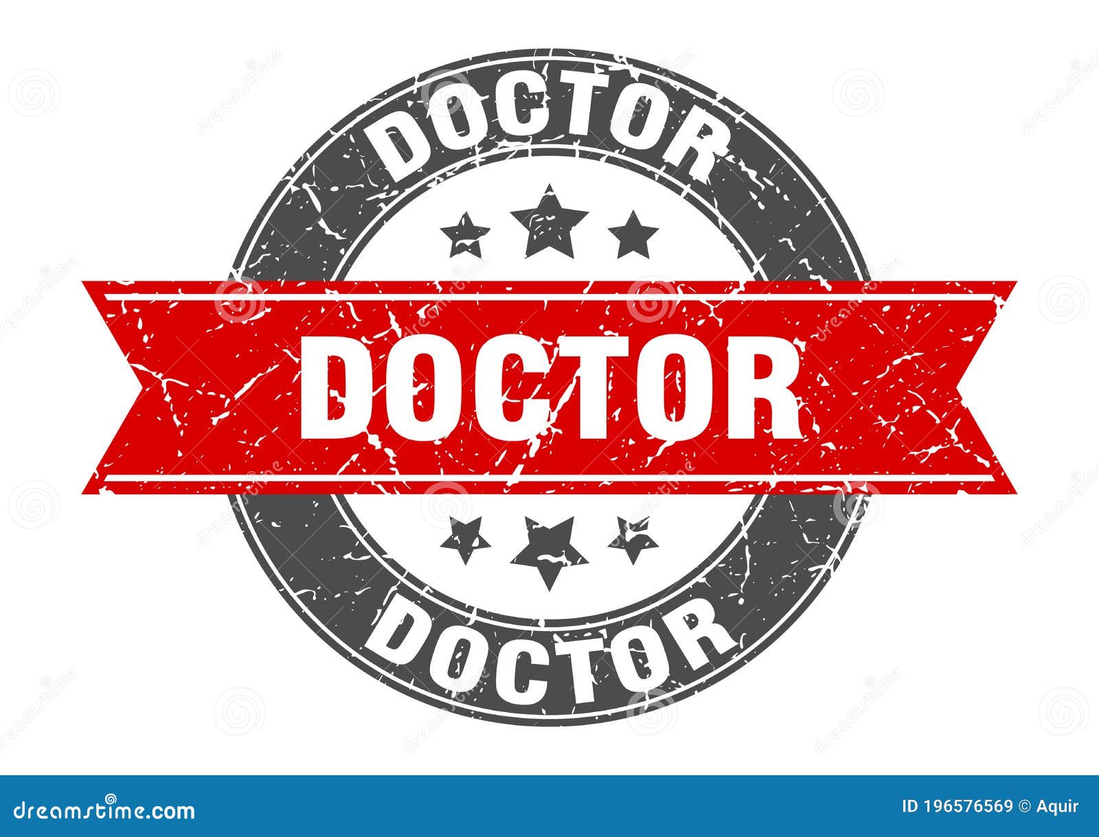 Doctor stamp stock vector. Illustration of black, circle - 196576569