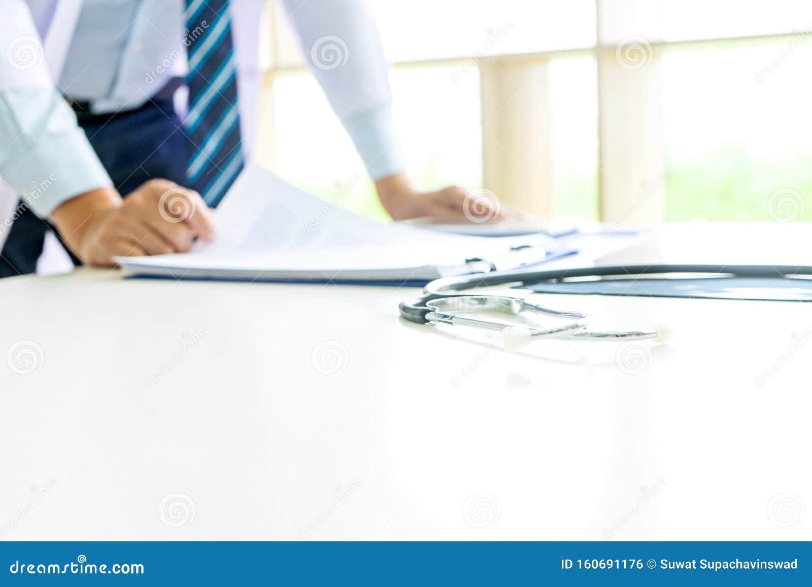 Doctor Stand on the Table with X Ray Film Stock Photo - Image of ...