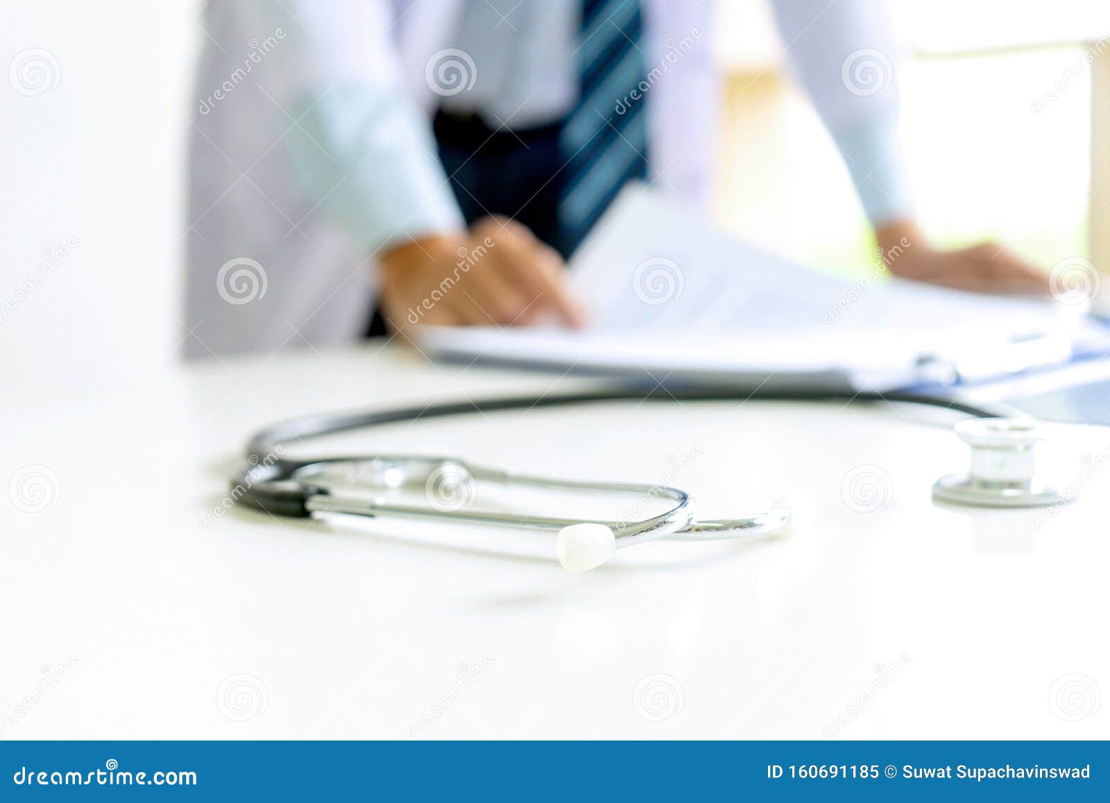 Doctor Stand on the Table with X Ray Film Stock Image - Image of health ...