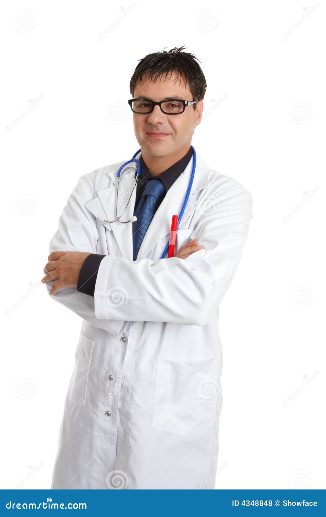 Doctor standing casually stock photo. Image of male, profession - 4348848