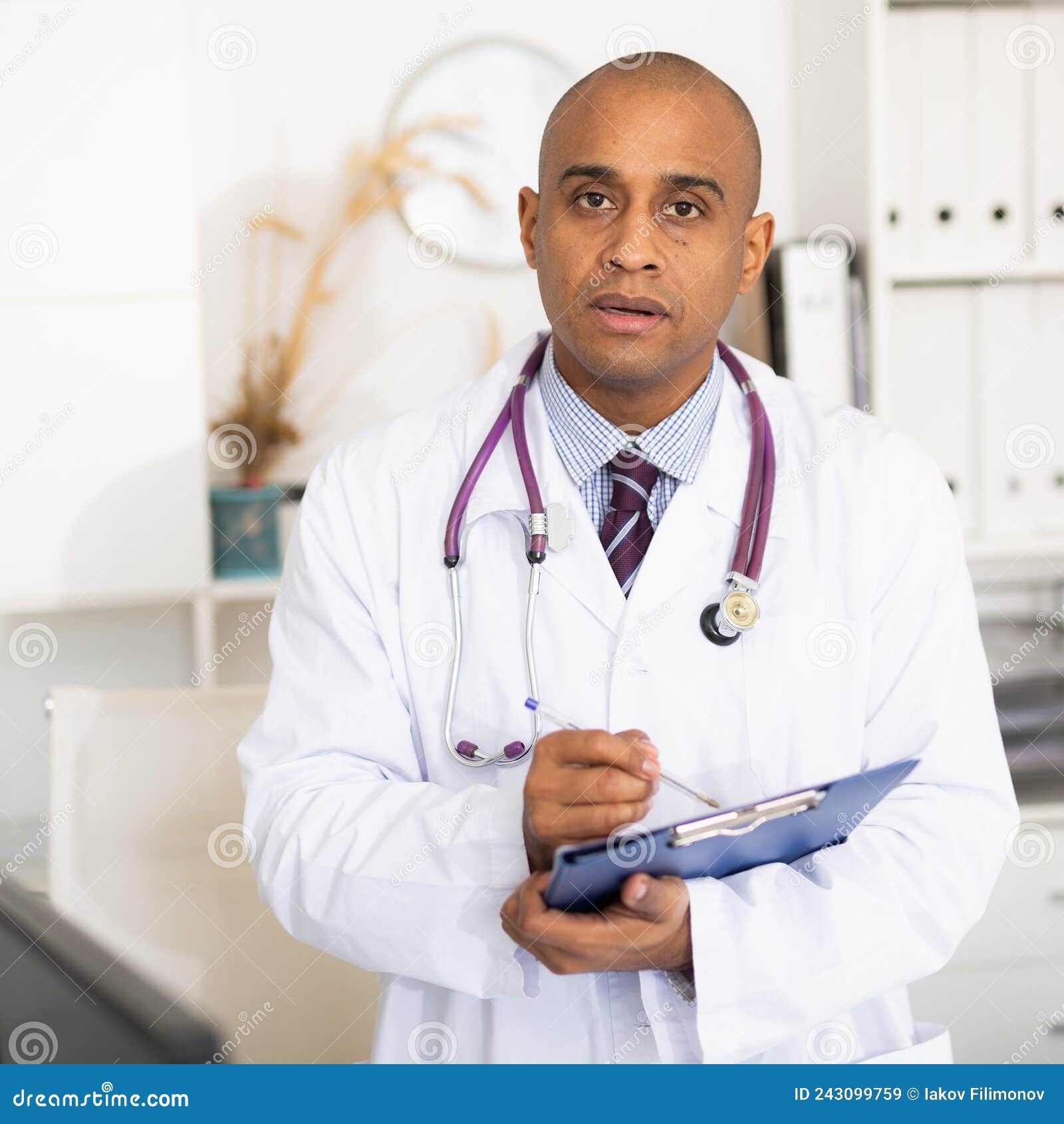 Doctor is Standing with Documents Stock Image - Image of hygiene ...