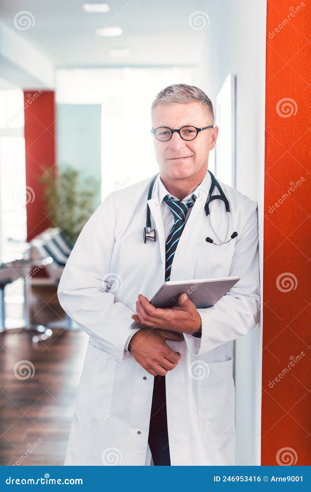 Doctor Standing in His Practice Stock Photo - Image of caucasian ...