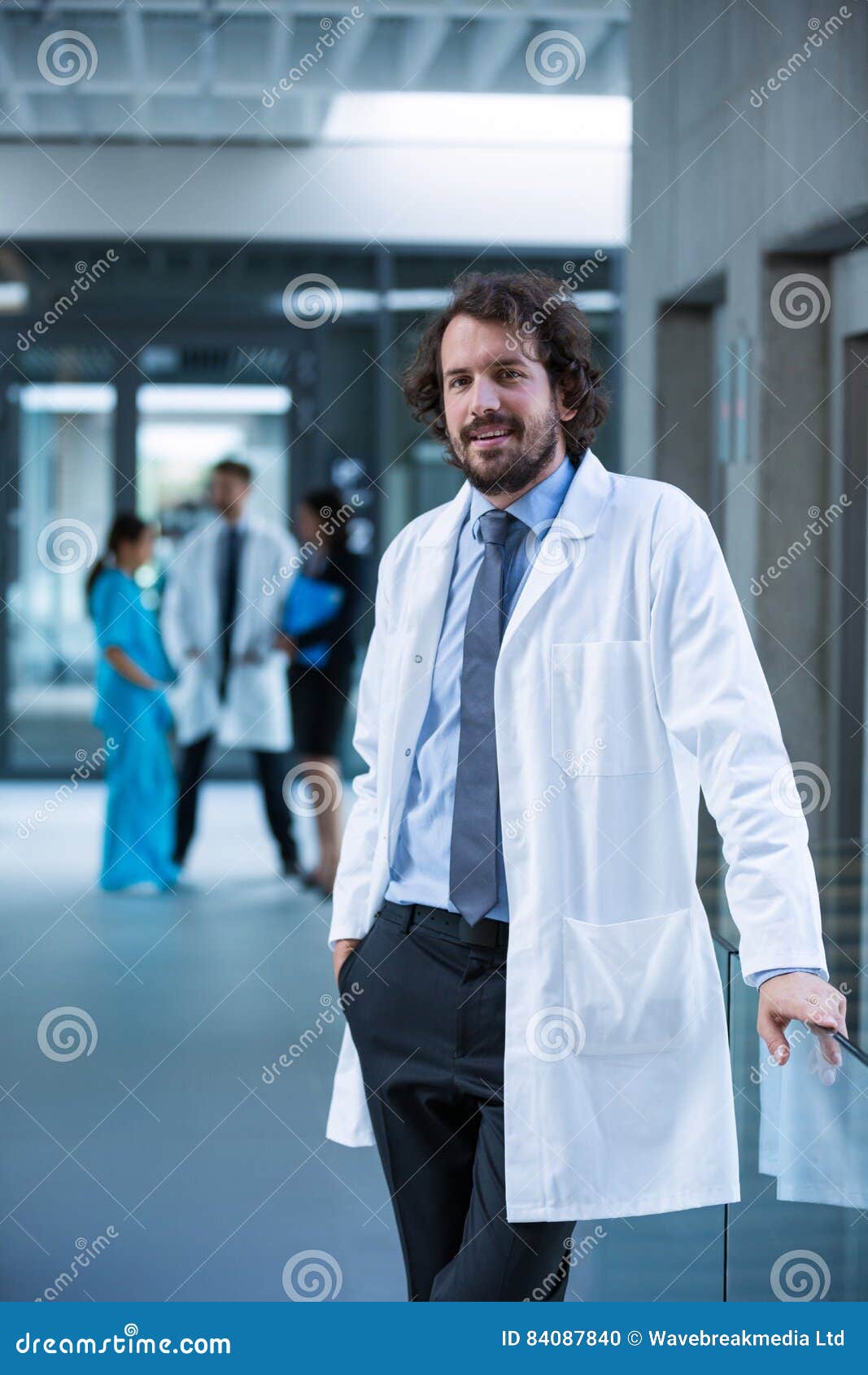 Doctor Standing in Hospital Stock Photo - Image of profession, medical ...