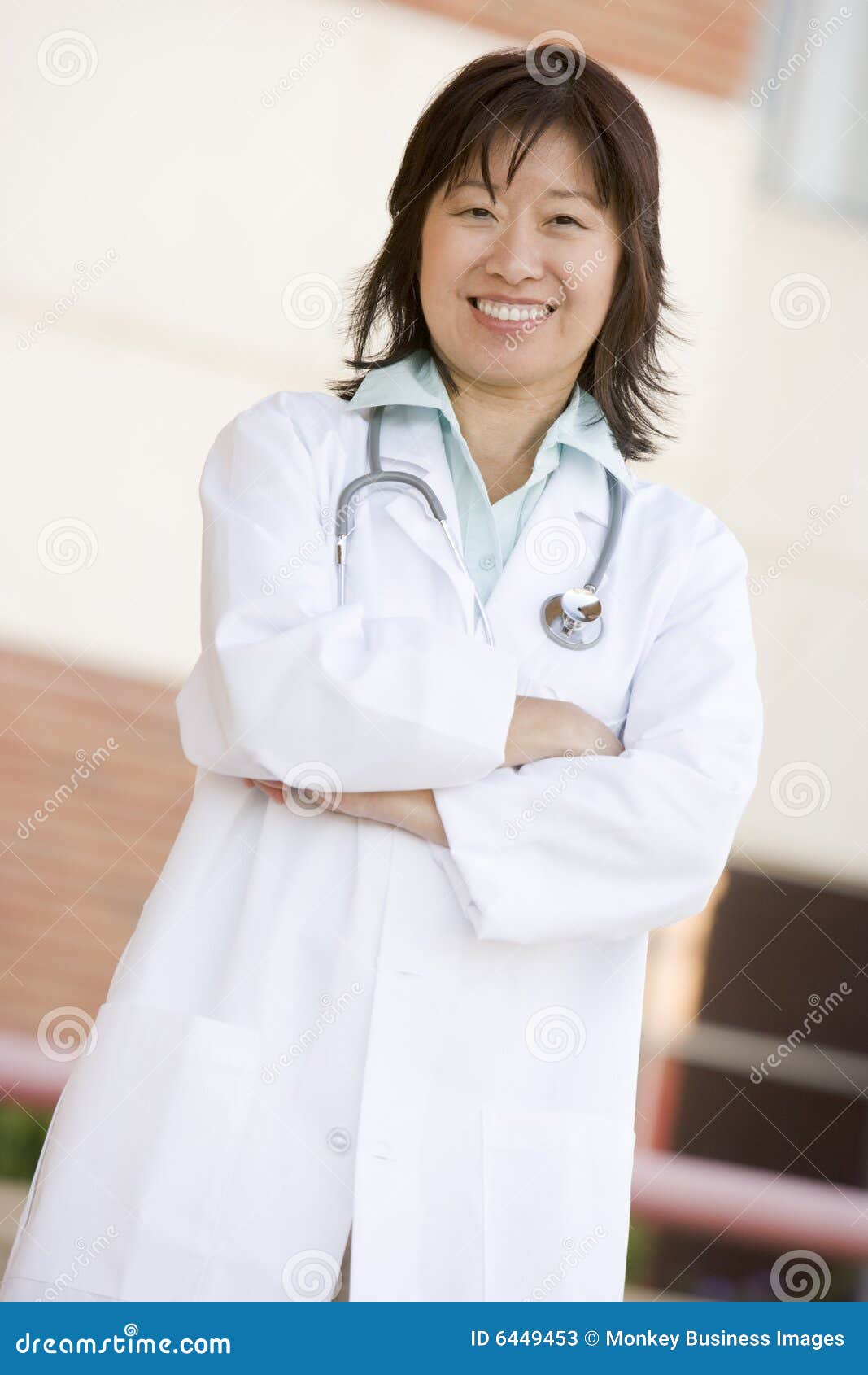 Doctor Standing Outside a Hospital Stock Image - Image of medicine ...