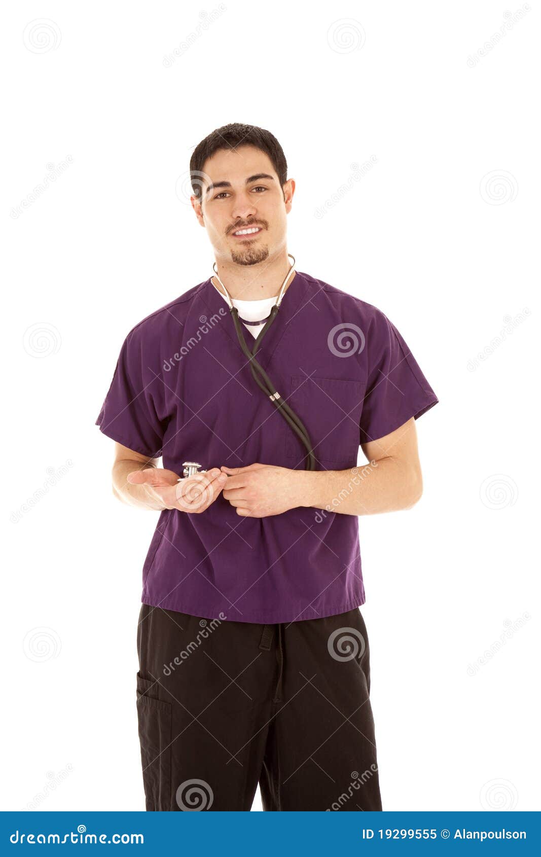 Doctor standing purple stock image. Image of confidence - 19299555