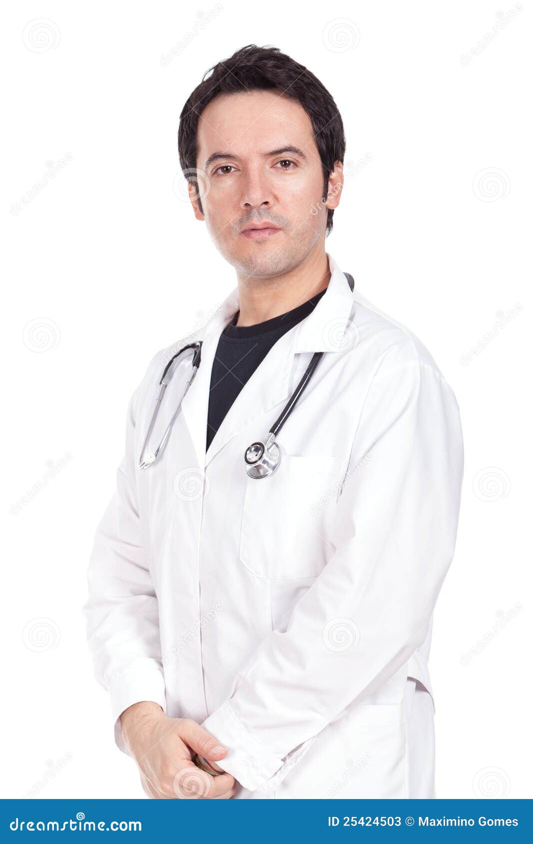 Doctor Standing with a Stethoscope on the Neck Stock Image - Image of ...
