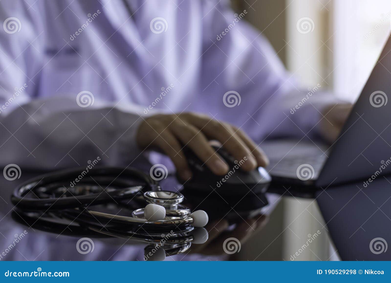 Doctor Work on Computer. Telehealth, Meditech, Telemedicine, Emr, Ehr ...