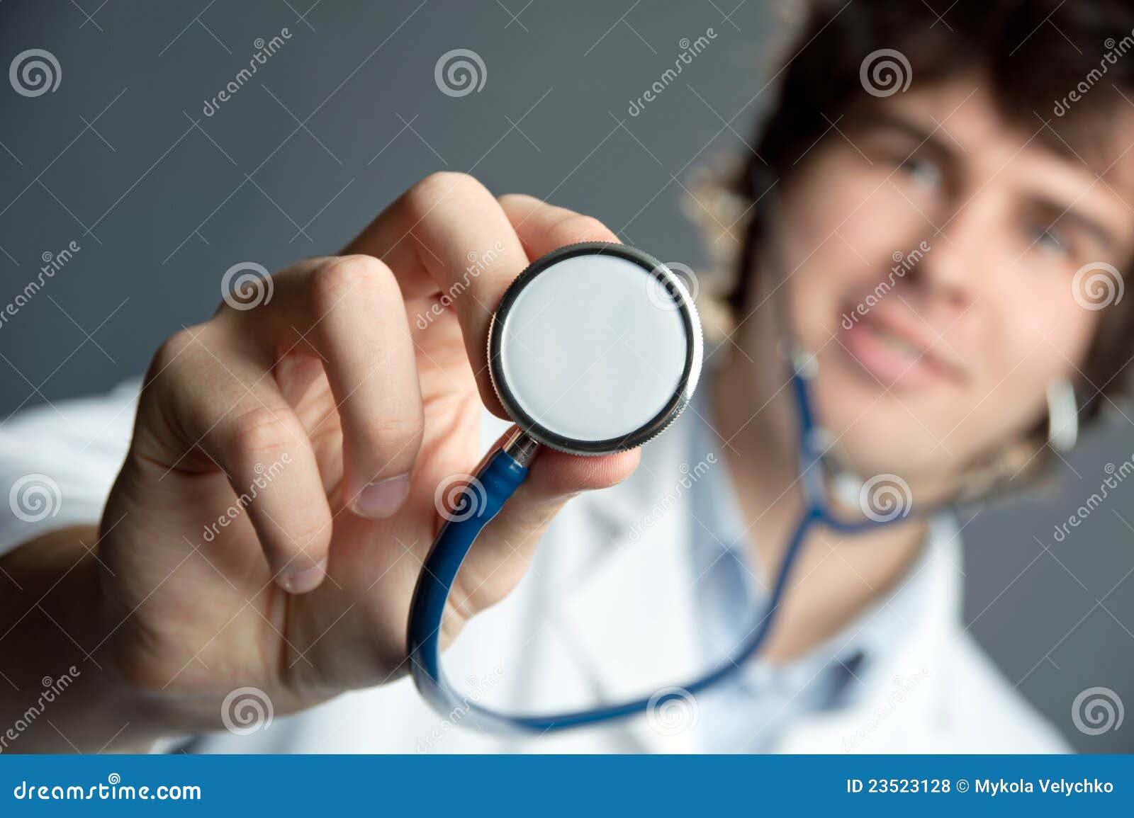 Doctor with stethoscope stock photo. Image of focus, medical - 23523128