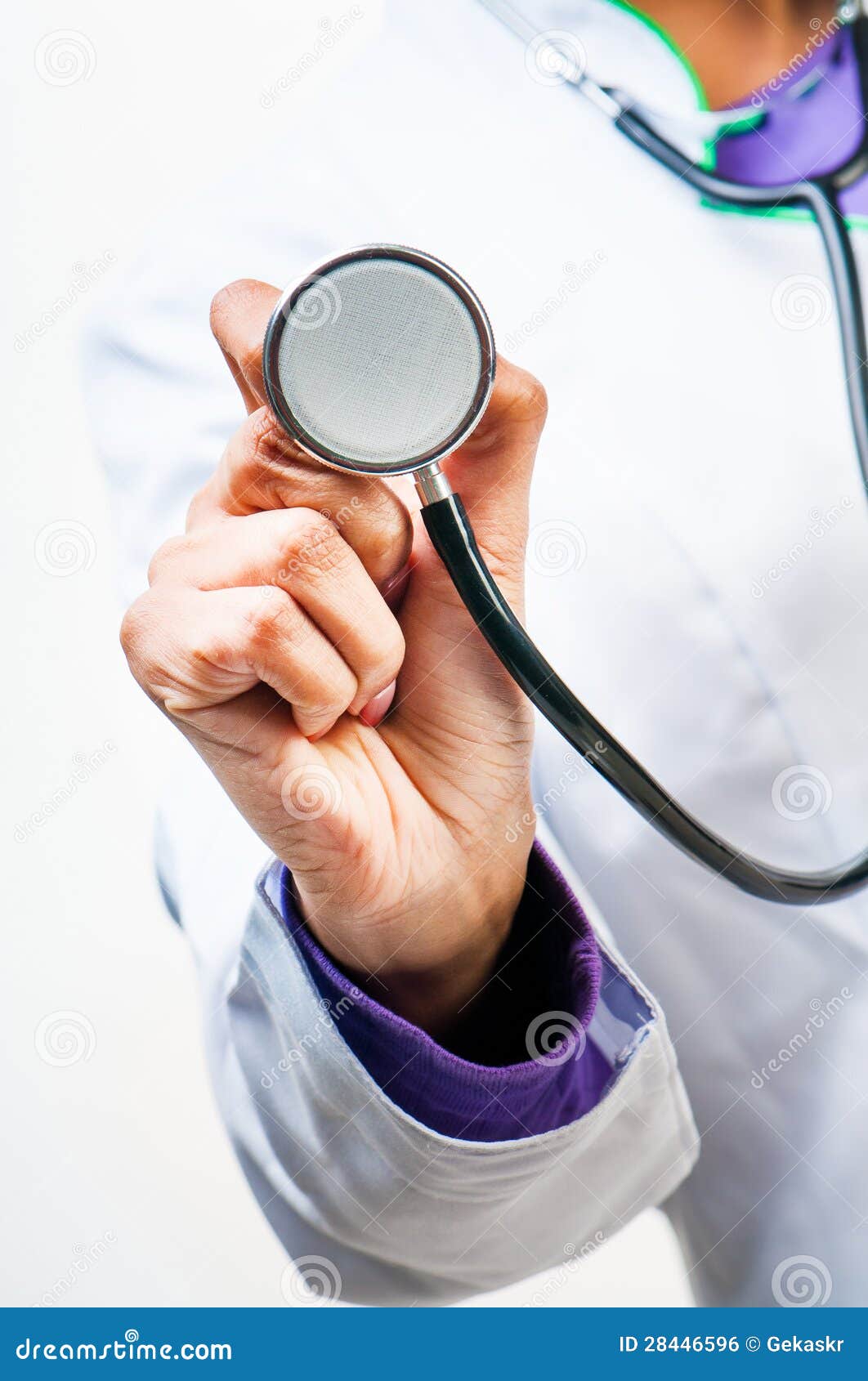 Doctor with stethoscope stock photo. Image of holding - 28446596