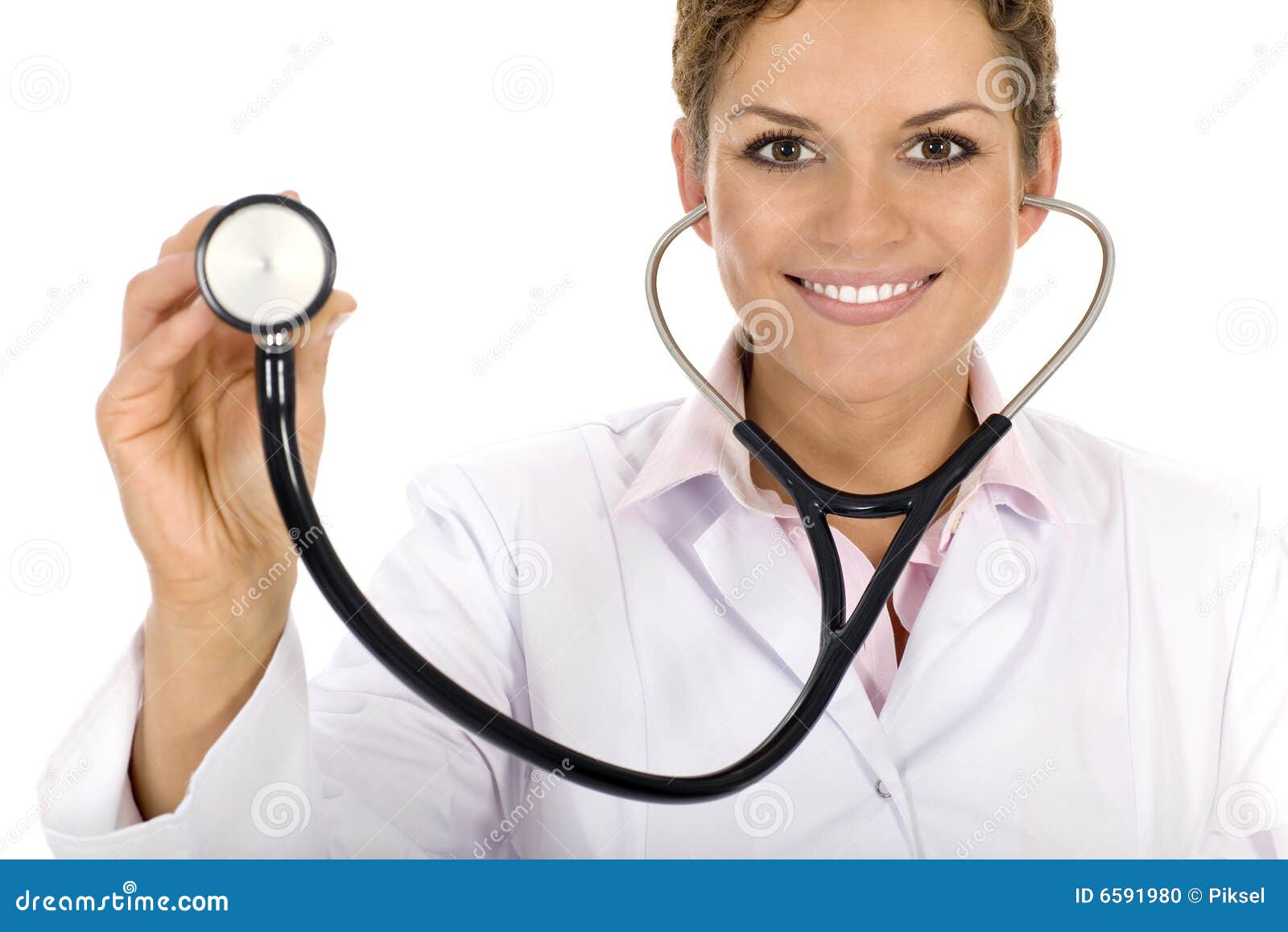 Doctor with stethoscope stock photo. Image of insurance - 6591980