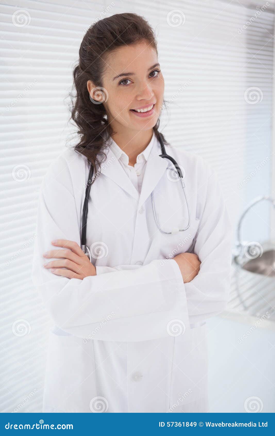 Doctor with Stethoscope and Arms Folded Stock Image - Image of medical ...