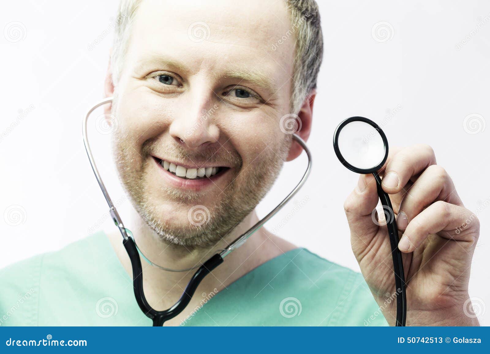 Doctor with stethoscope stock image. Image of practitioner - 50742513