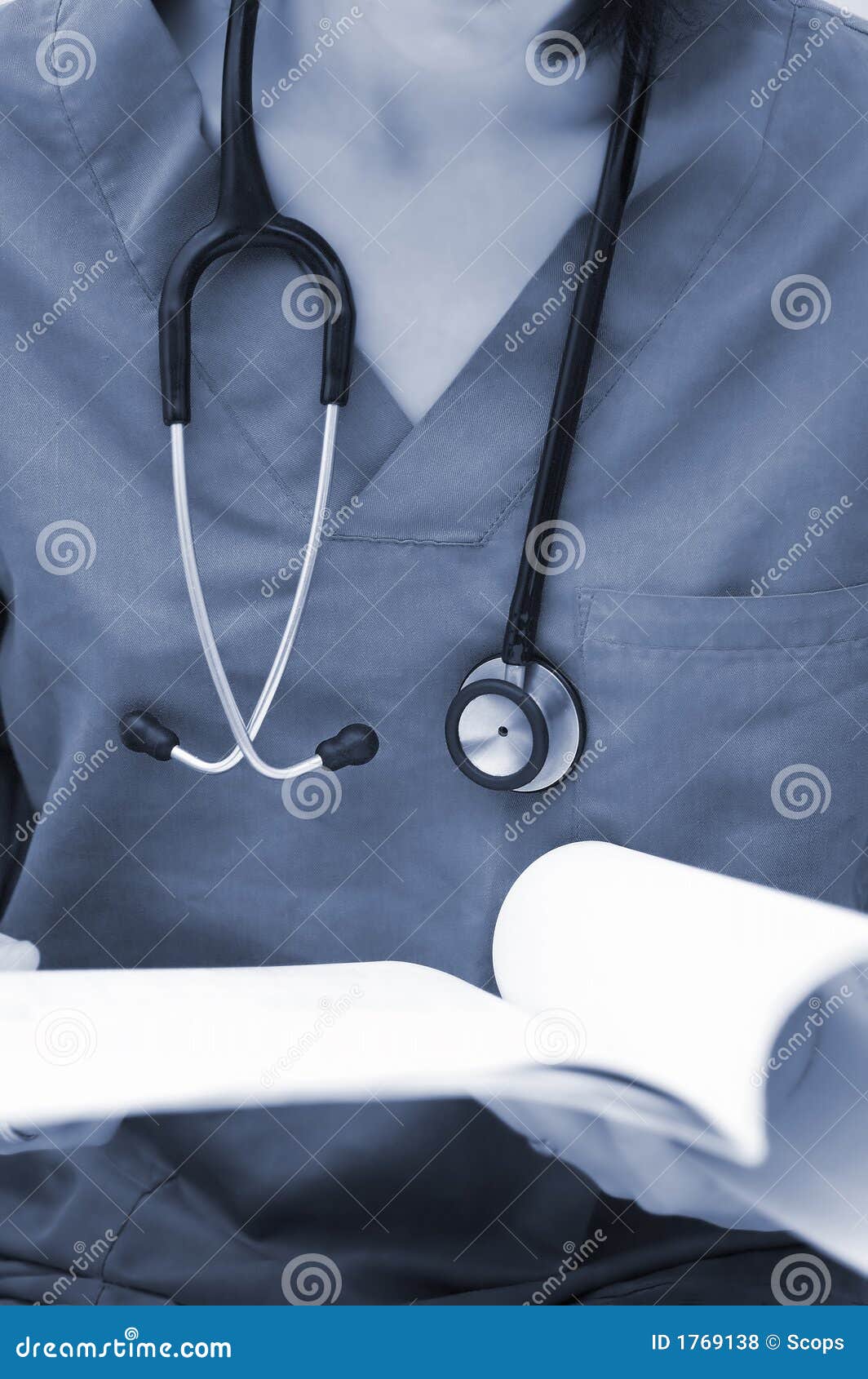 Doctor with Stethoscope and Medical Record Stock Photo - Image of exam ...