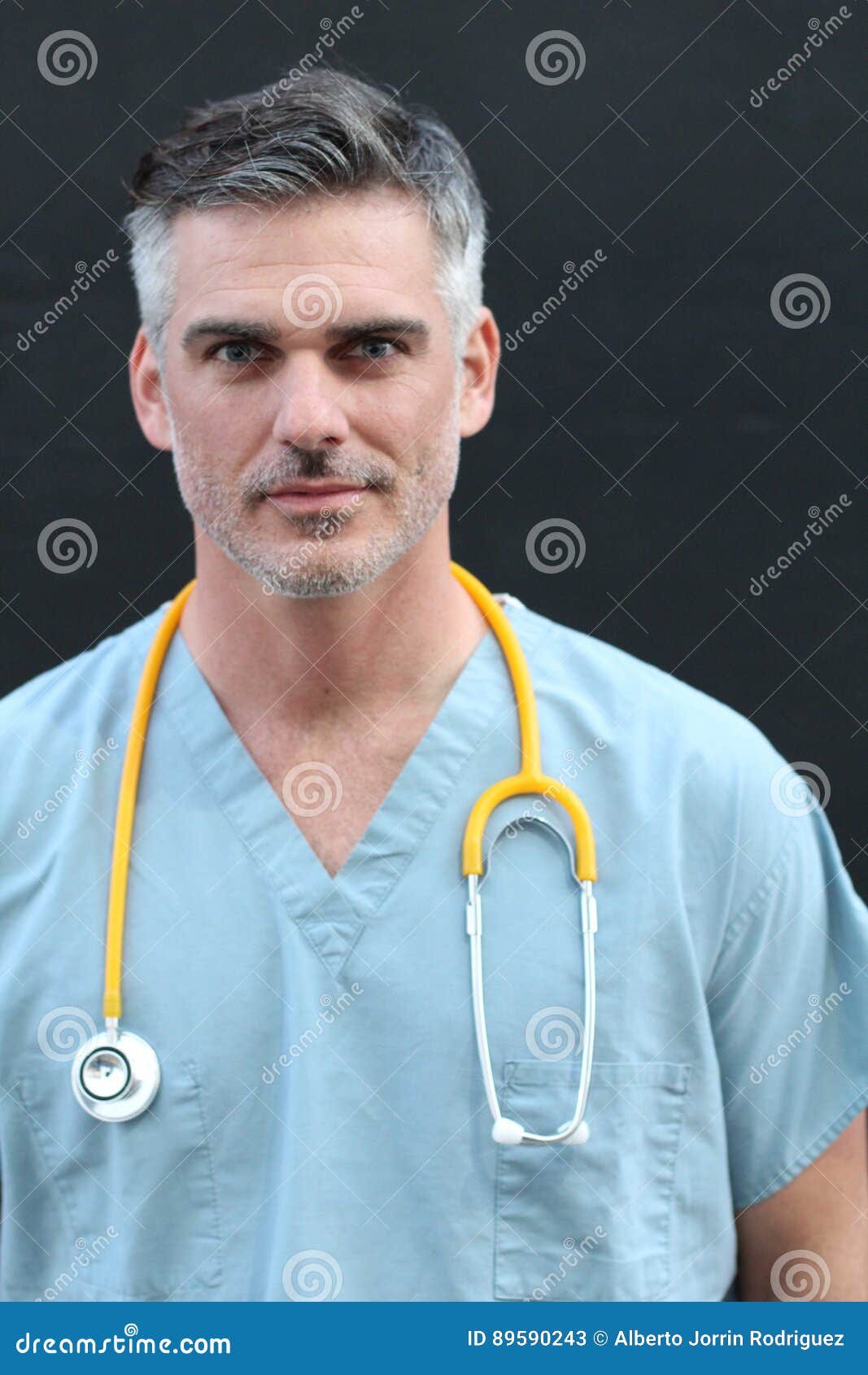 Doctor with Stethoscope Portrait Stock Image - Image of mature, person ...