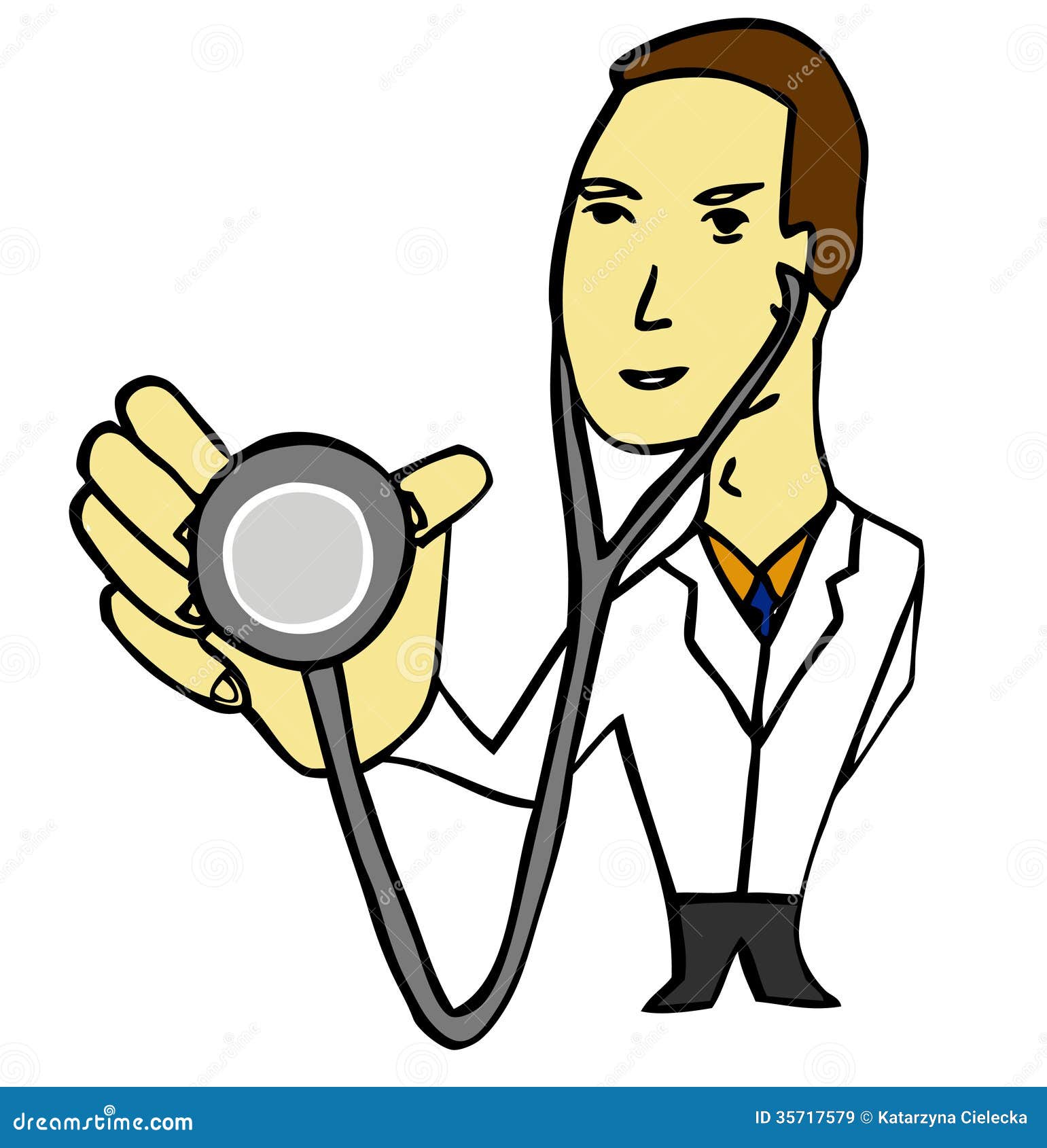 Doctor with stethoscope stock vector. Illustration of stethoscope ...