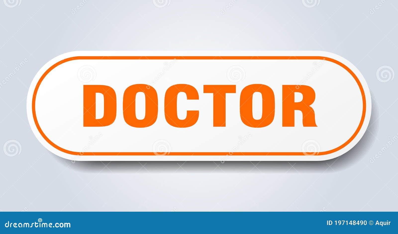 Doctor sticker. stock vector. Illustration of sign, paper - 197148490