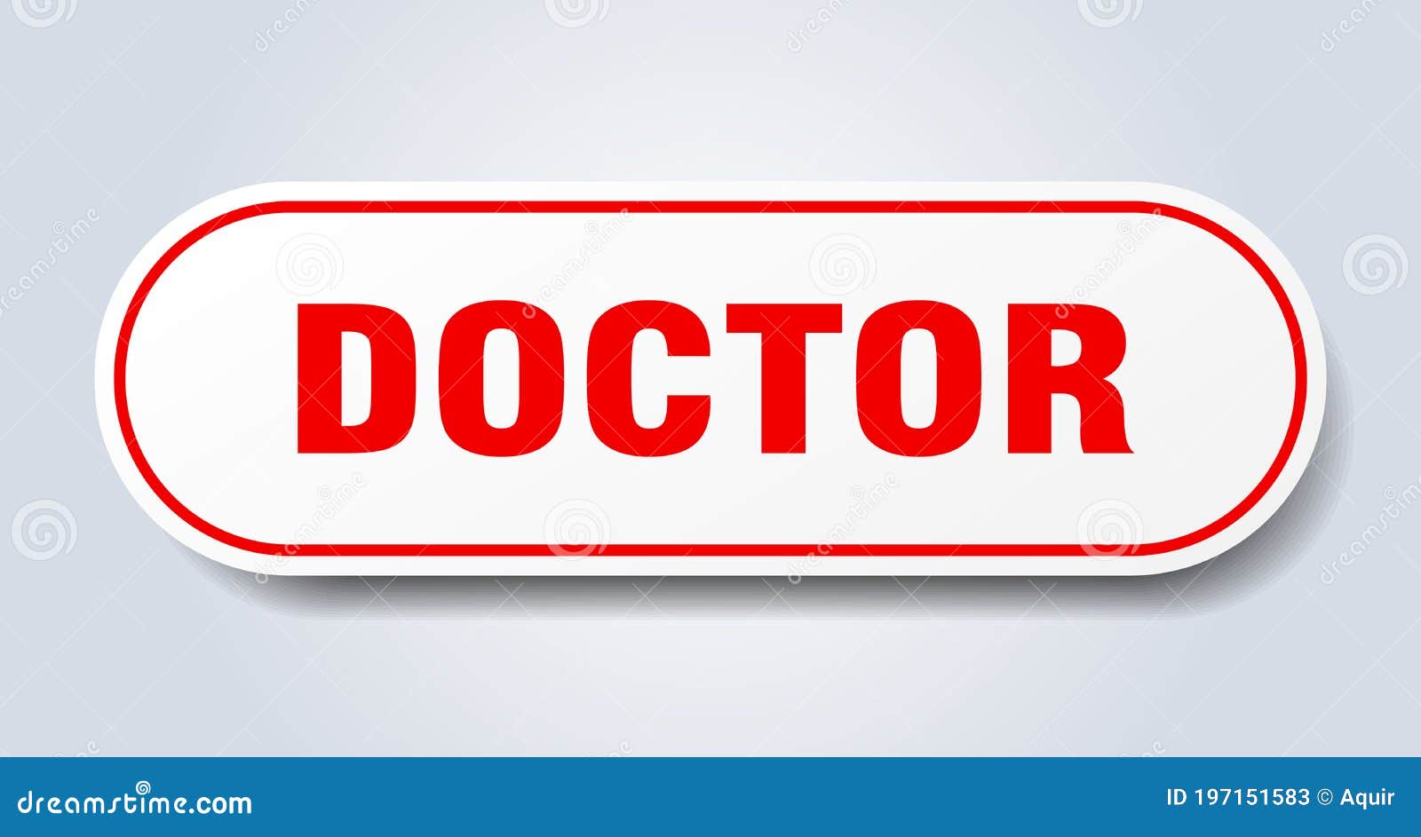 Doctor sticker. stock vector. Illustration of button - 197151583