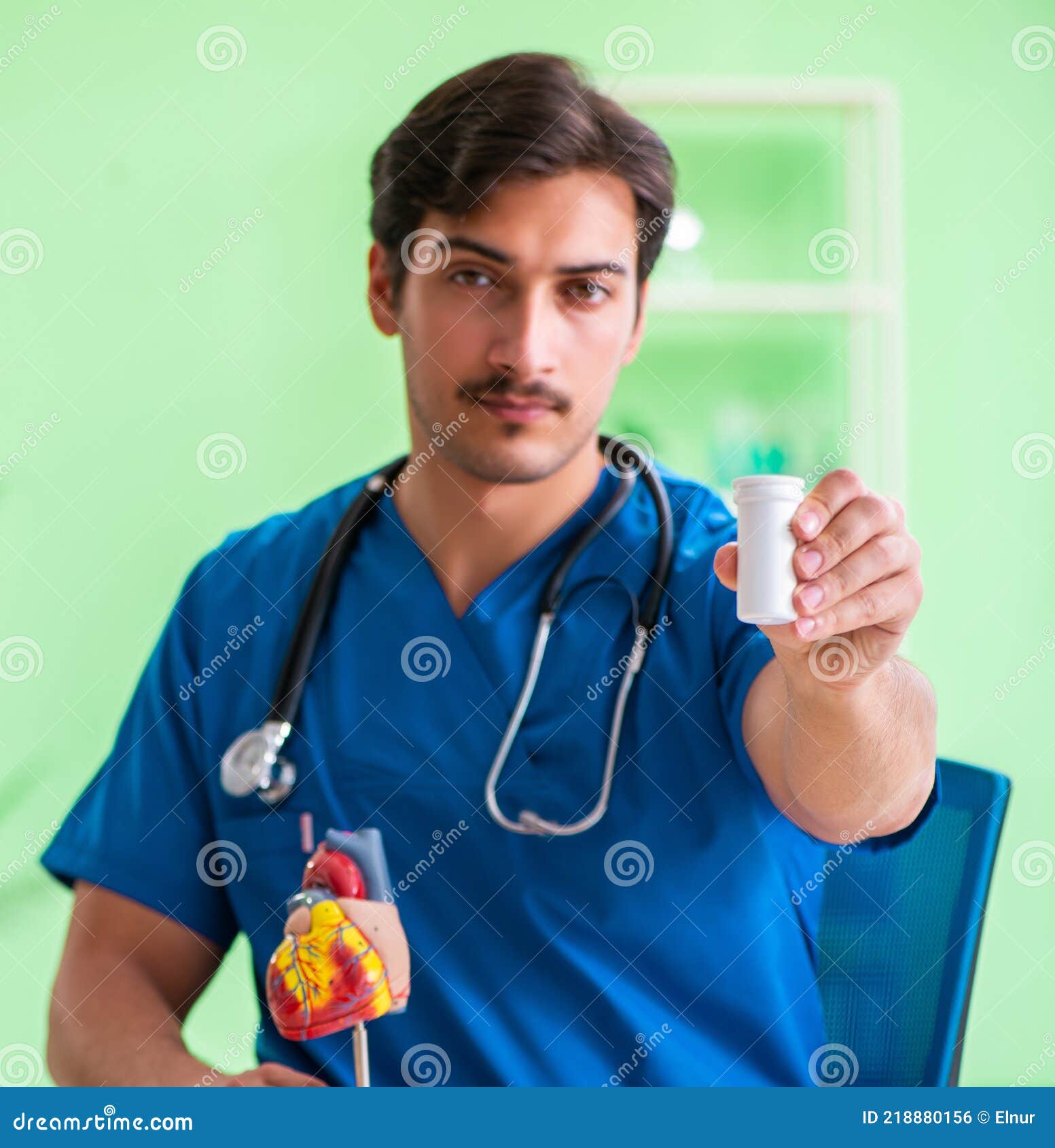 Doctor Student Explaining Heart Problems Stock Photo - Image of intern ...