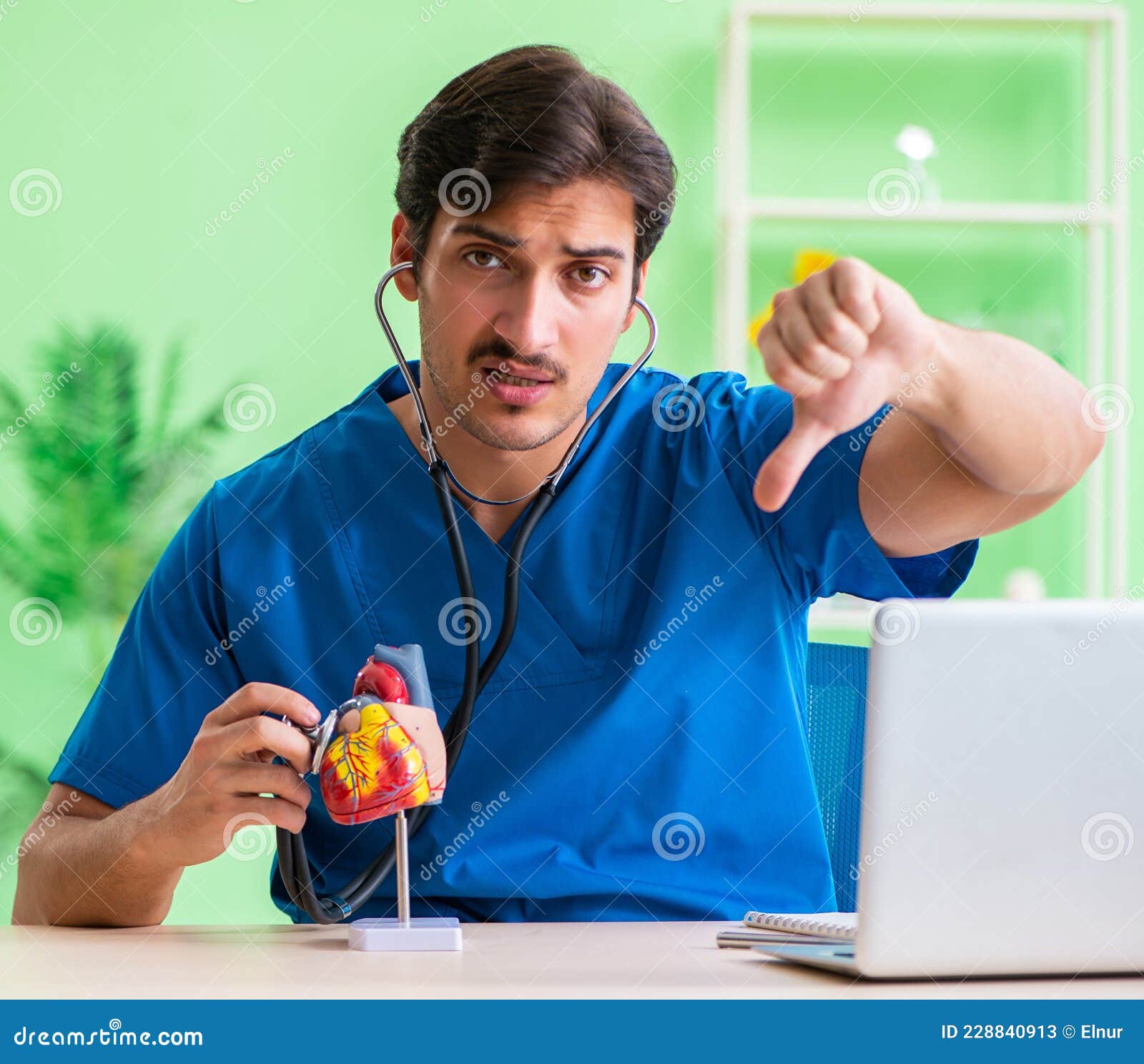 Doctor Student Explaining Heart Problems Stock Image - Image of anatomy ...