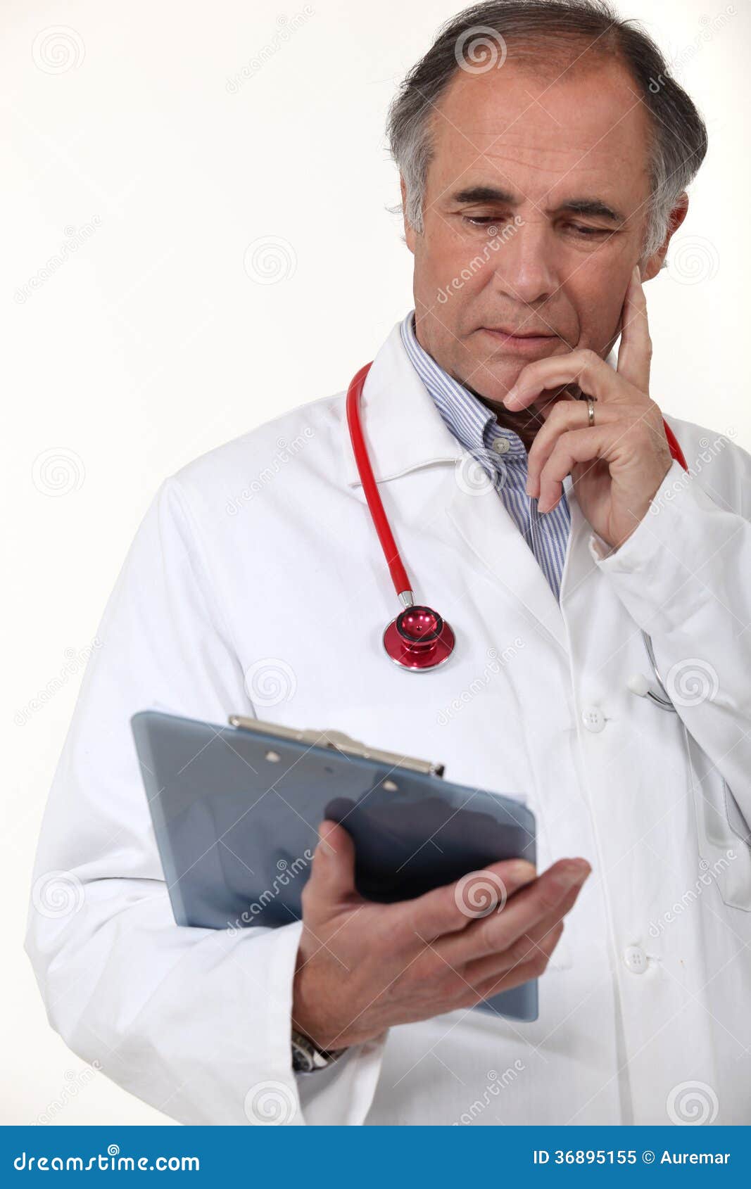 Doctor Studying His Patient S Results Stock Image - Image of expert ...