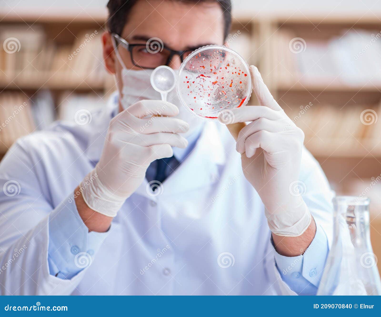 Doctor Studying Virus Bacteria in the Lab Stock Photo - Image of ...