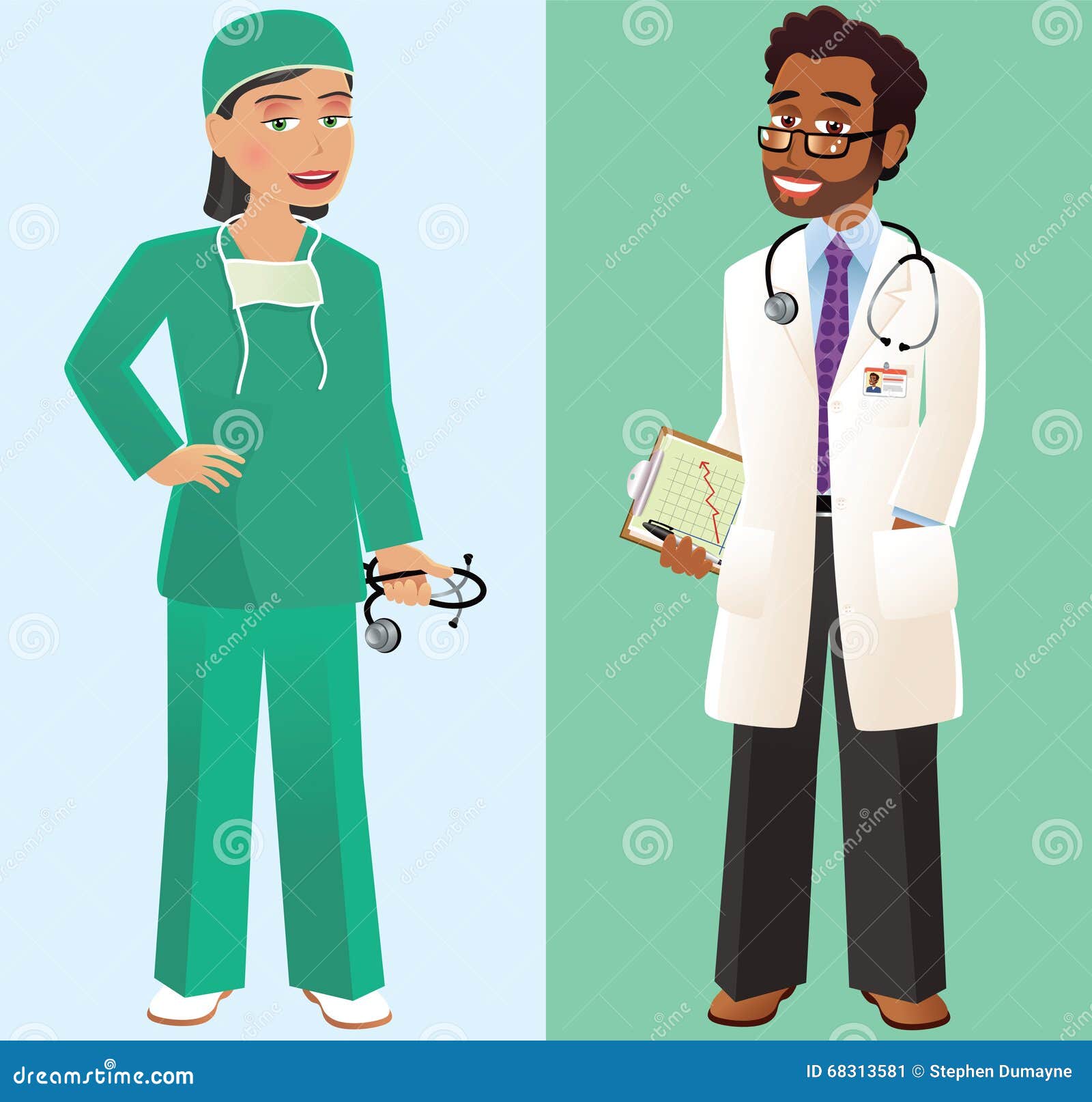 Doctor and surgeon stock vector. Illustration of gown - 68313581