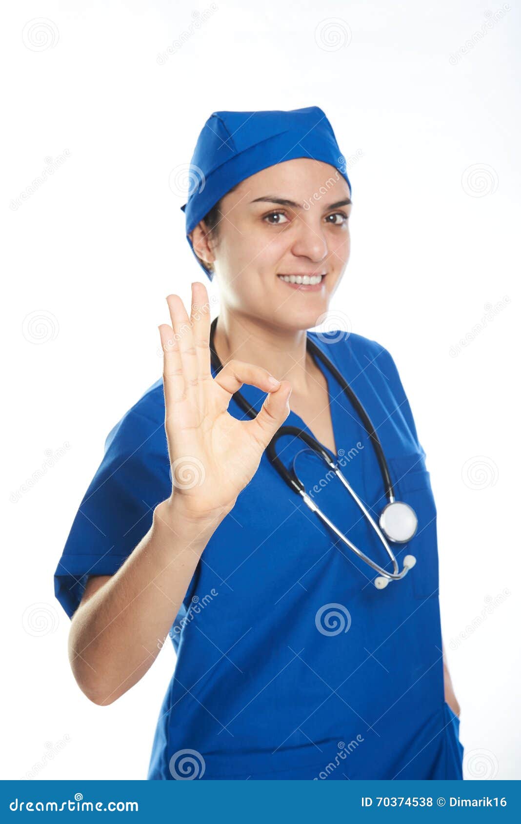 Doctor surgeon ok sign stock photo. Image of person, care - 70374538