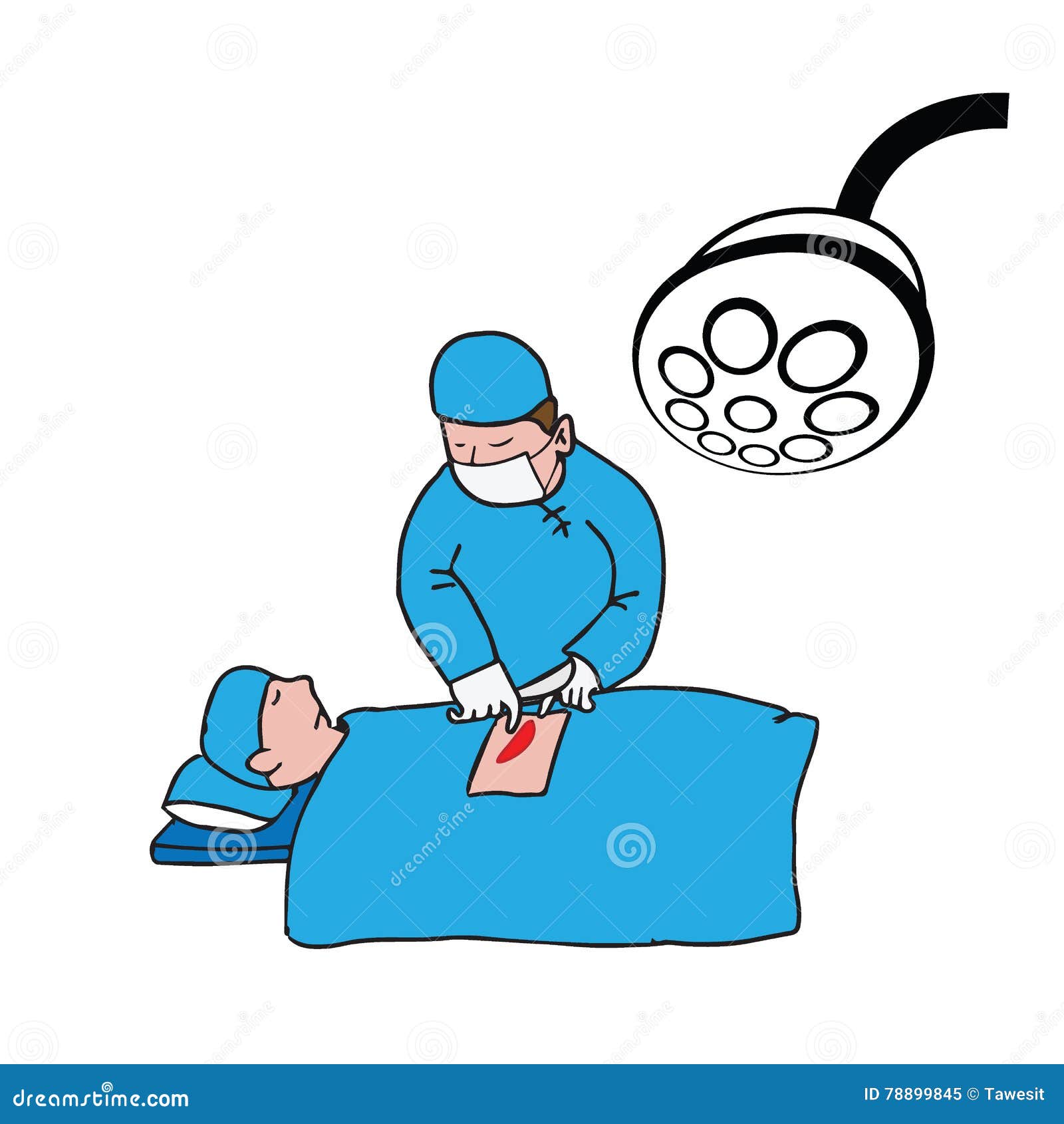 Doctor Surgeon Operation Cartoon Drawing Stock Vector - Illustration of ...