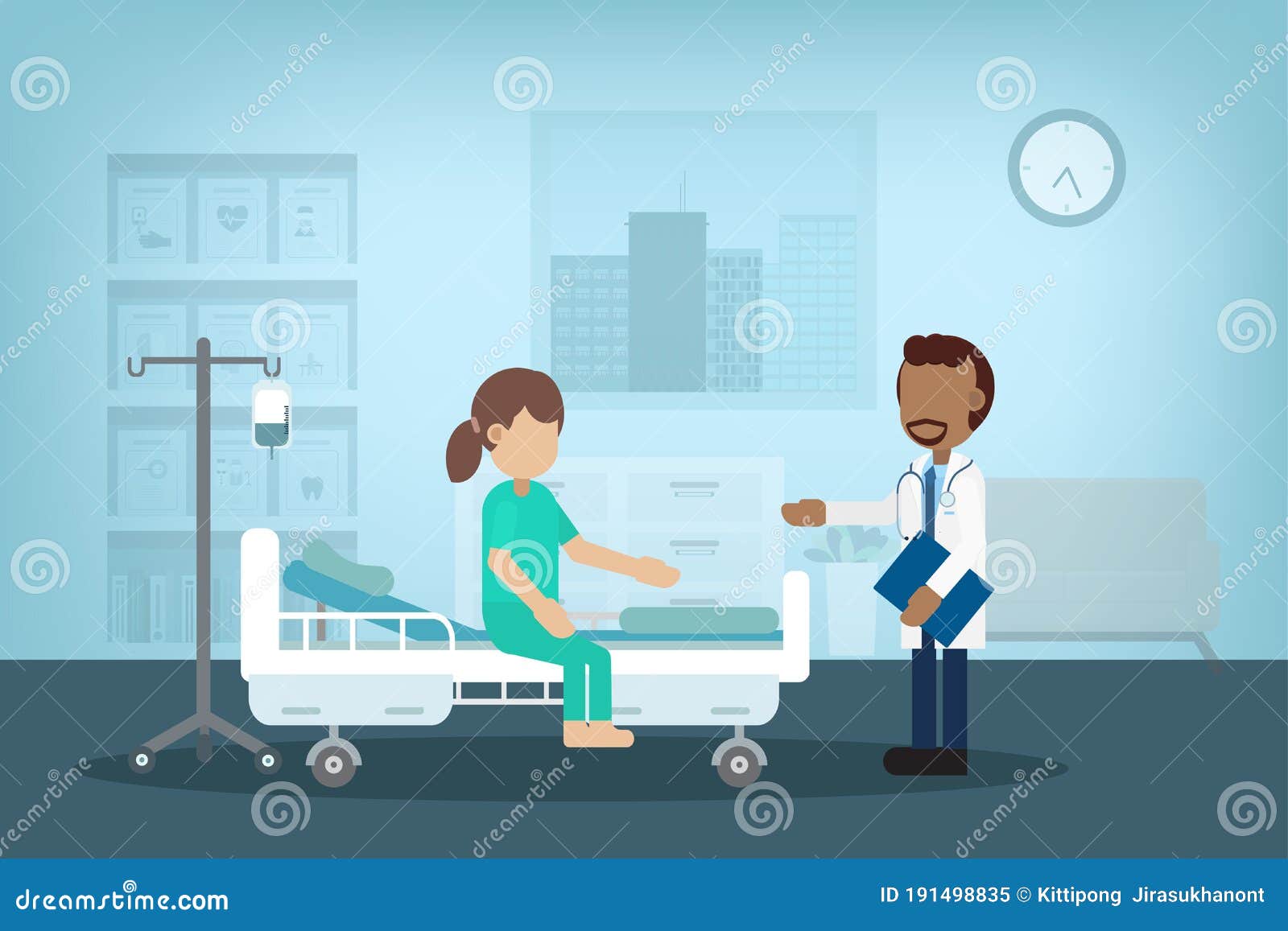 Doctor with Surgery Patient Stock Vector - Illustration of follow ...
