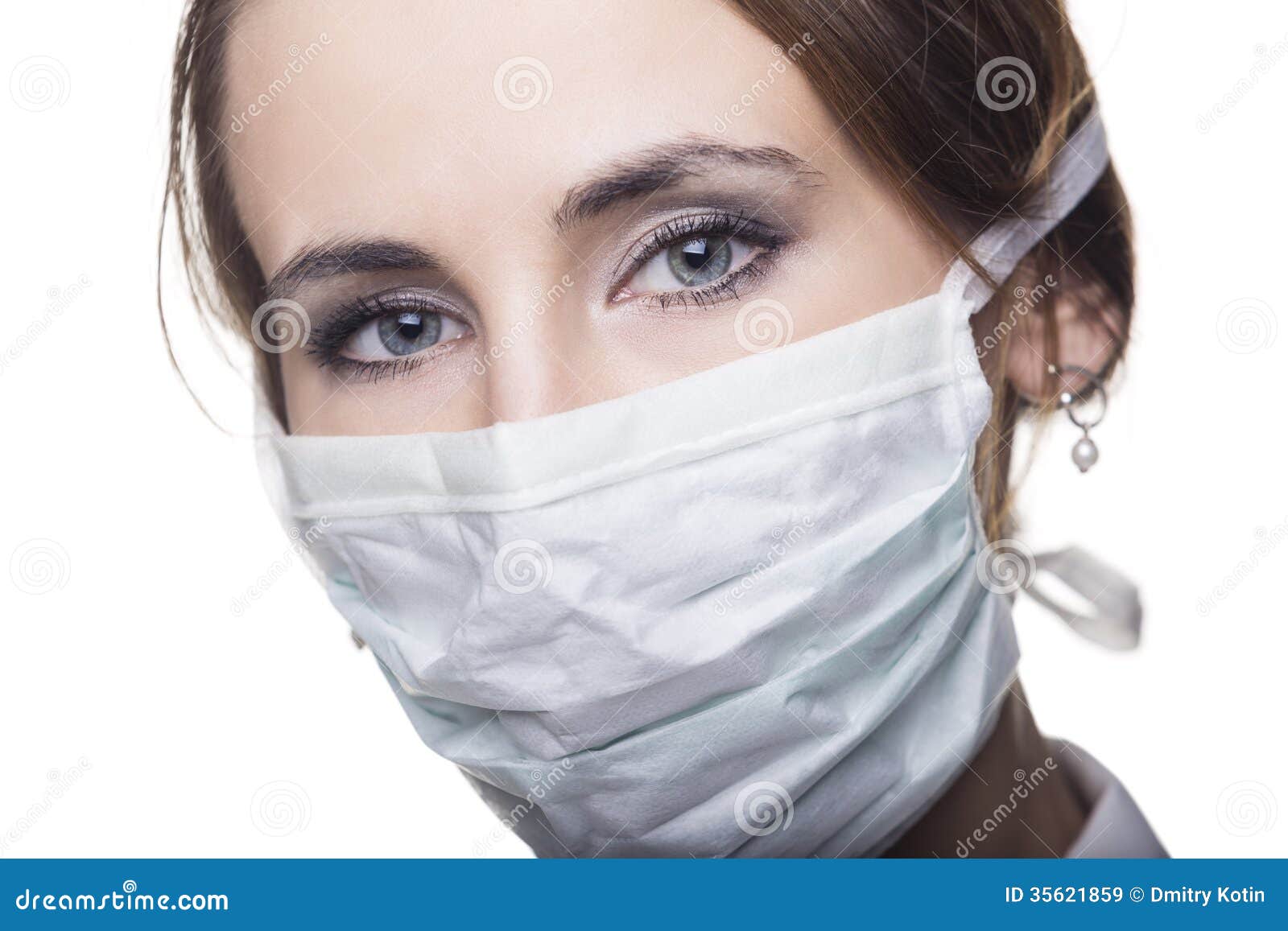 Doctor in surgical mask stock image. Image of laboratory - 35621859