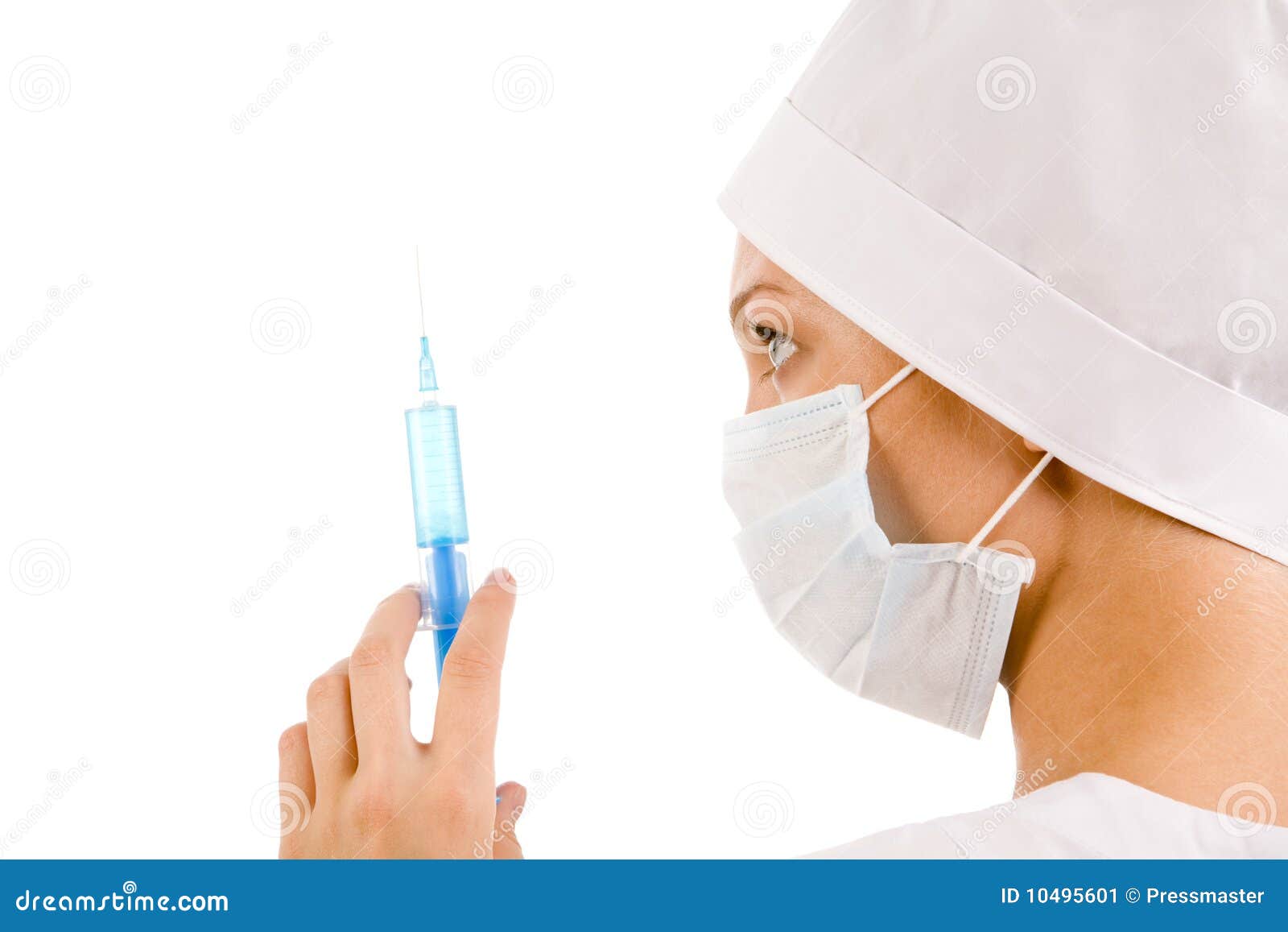 Doctor with syringe stock image. Image of injection, doctor - 10495601