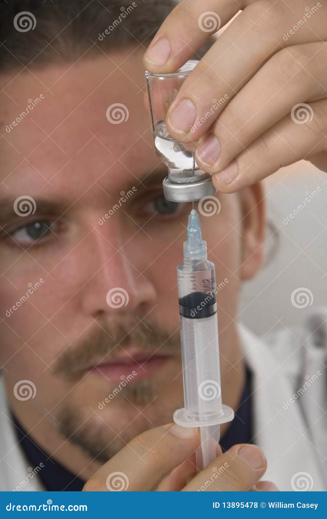 Doctor with syringe stock photo. Image of close, drugs - 13895478