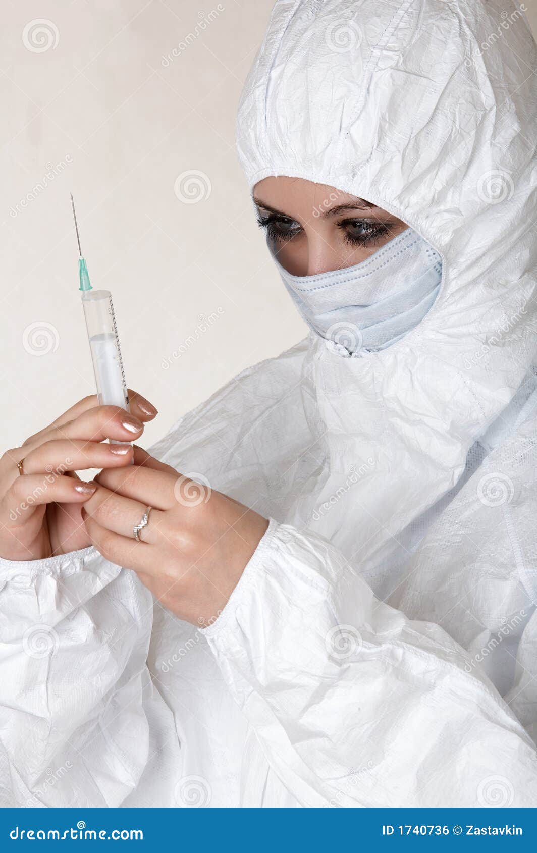 Doctor with syringe stock photo. Image of camouflage, bacteriology ...