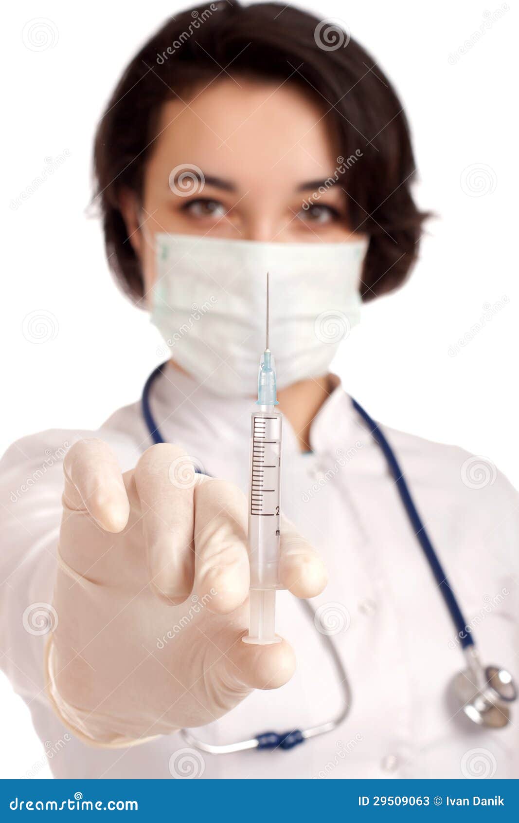 Doctor with syringe stock image. Image of hand, injection - 29509063