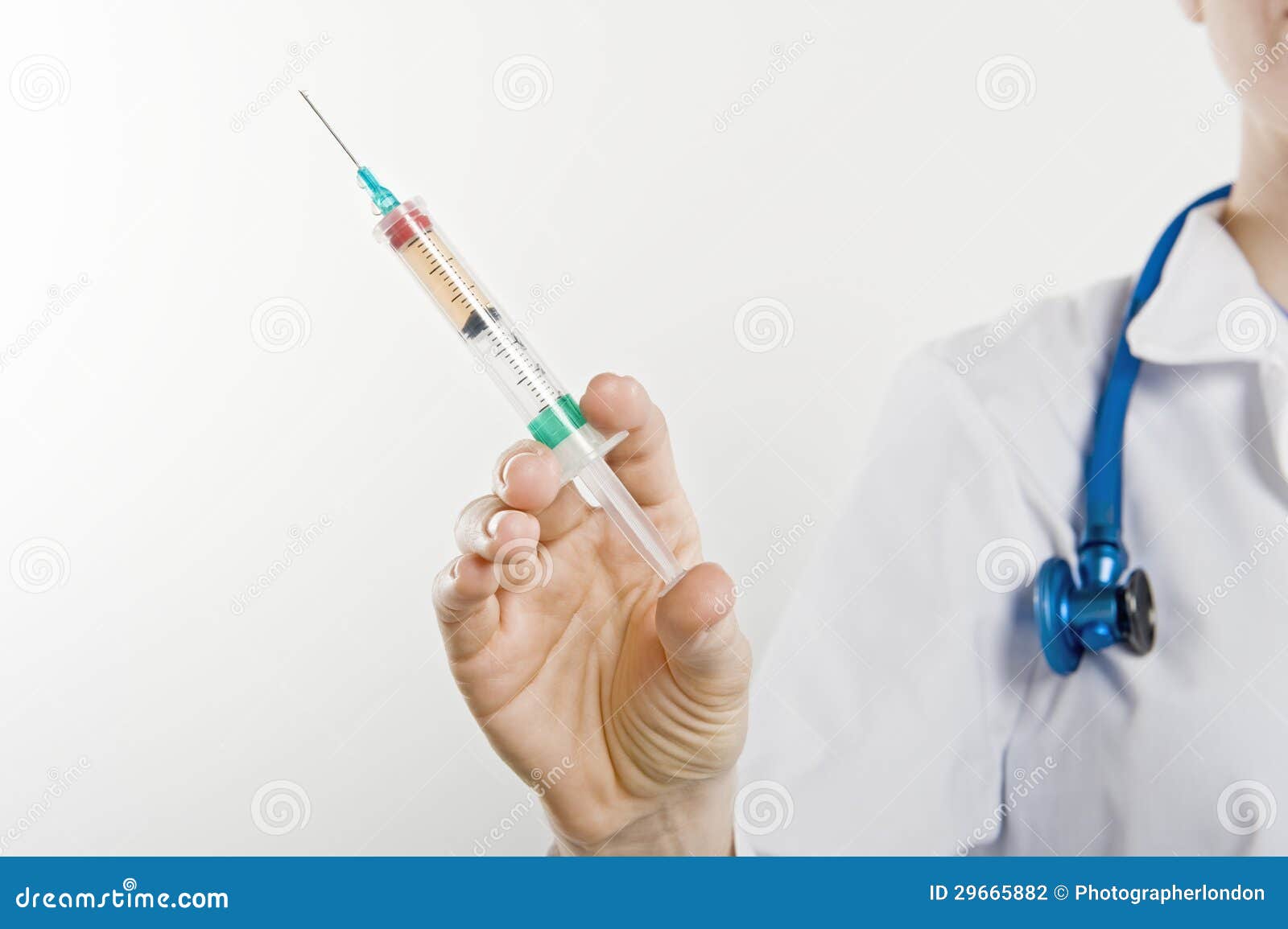 Doctor with Syringe stock photo. Image of equipment, cropped - 29665882