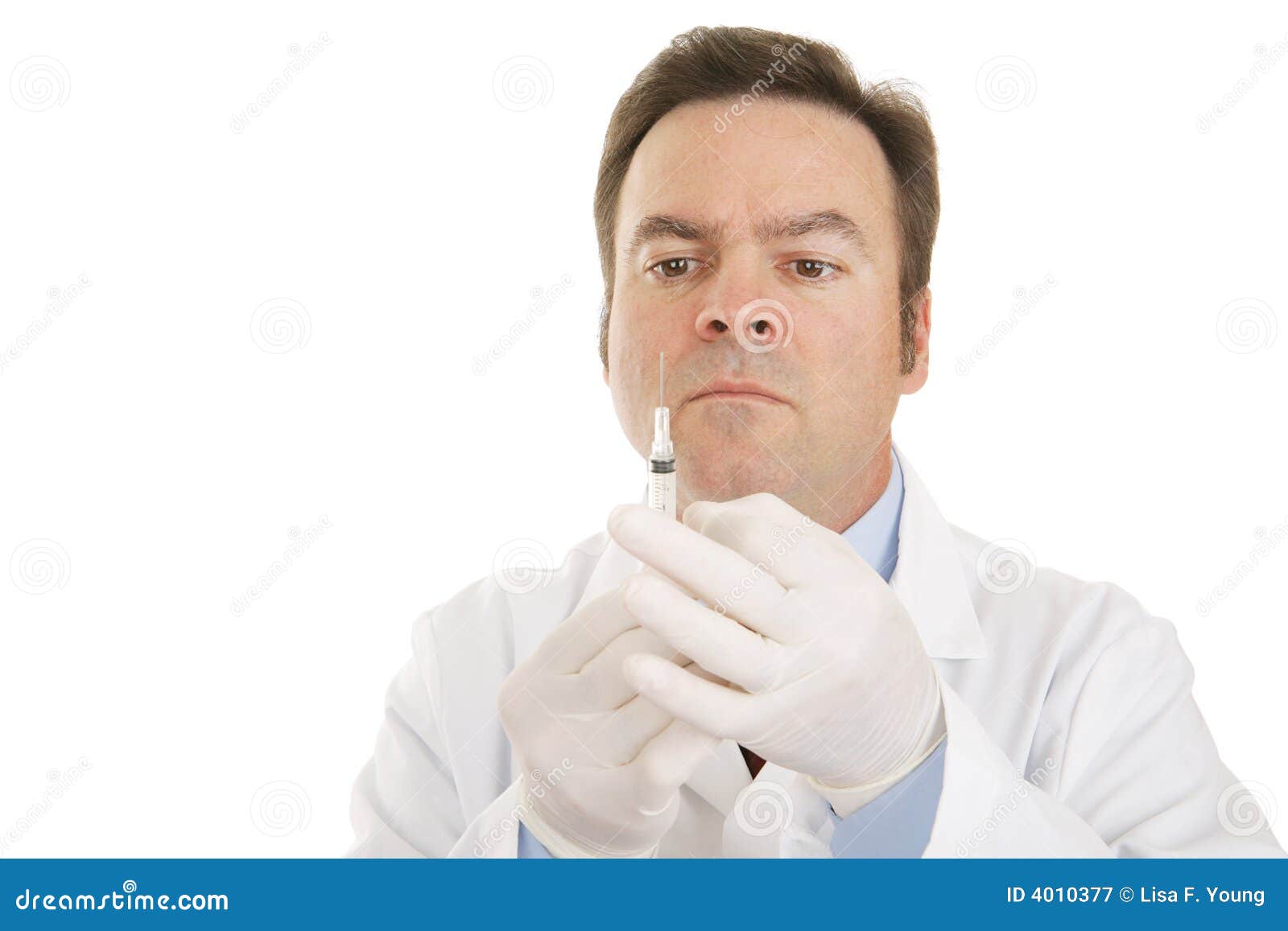 Doctor with Syringe stock image. Image of occupation, male - 4010377