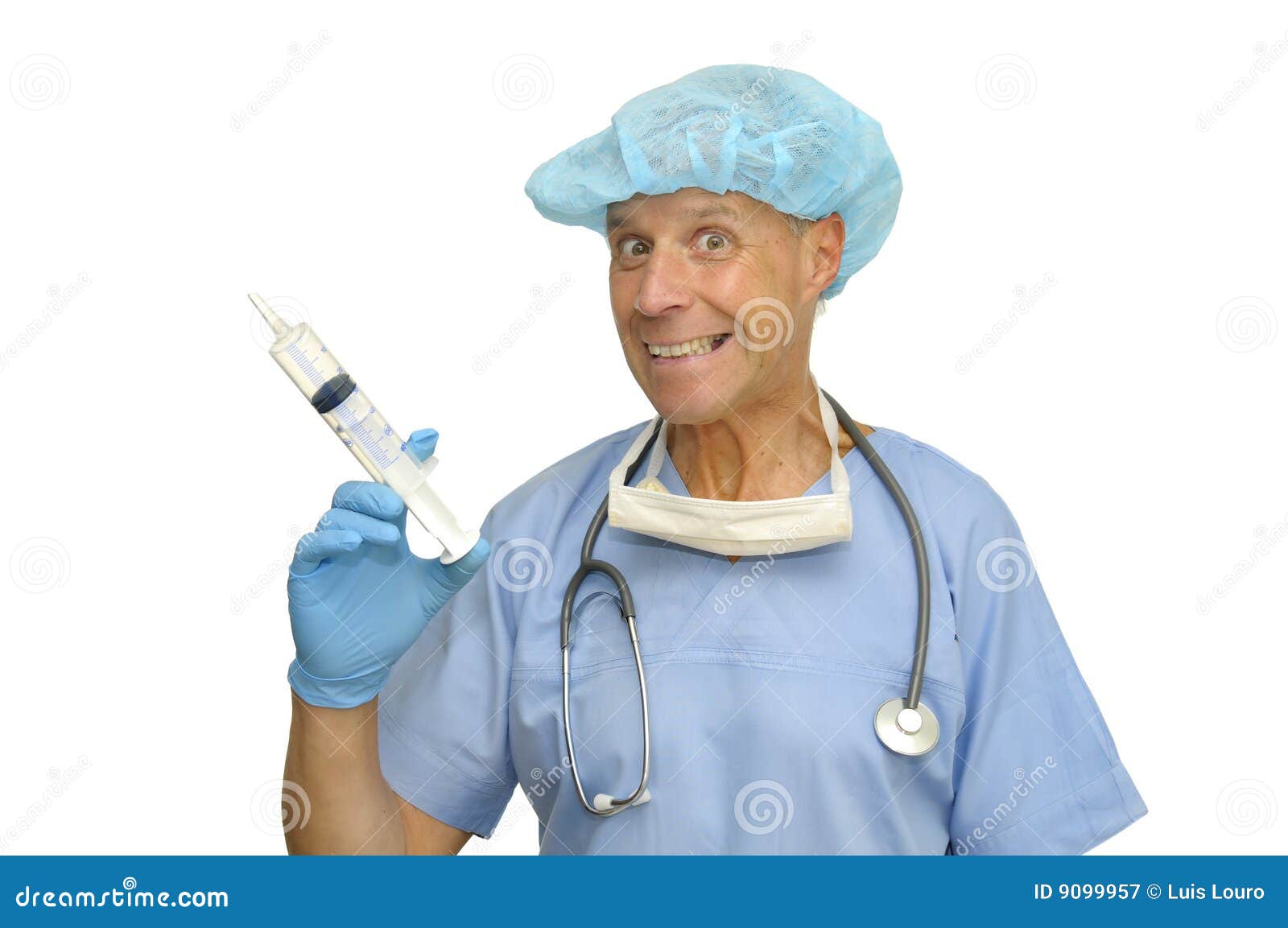 Doctor with syringe stock image. Image of doctor, face - 9099957