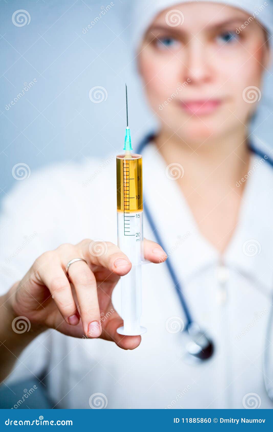 Doctor with Syringe Closeup Stock Photo - Image of hospital, blur: 11885860